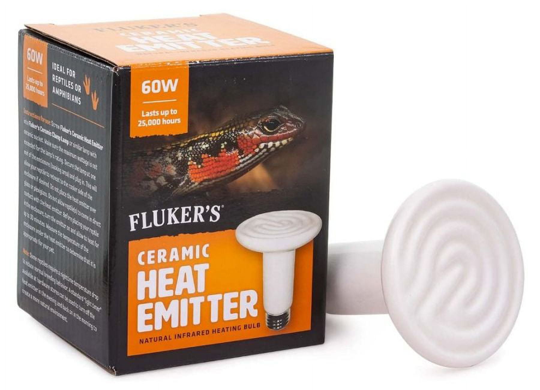 Flukers Ceramic Heat Emitter [Reptile, Heat Emitters] 60 Watt - Walmart.com