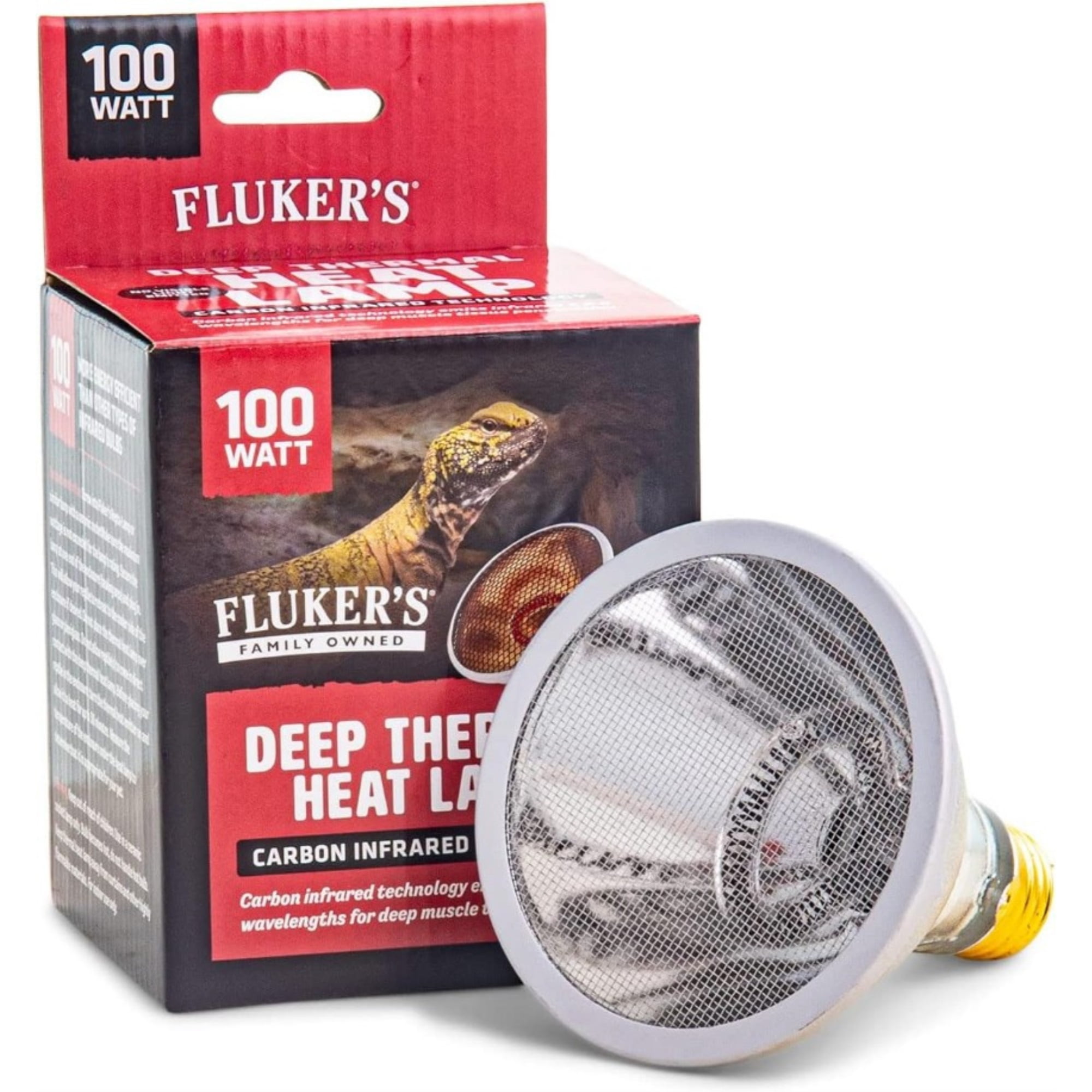 Flukers Infrared Deep Thermal Heat Lamp for Reptiles - Ideal for ...