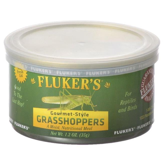 Flukers Gourmet Style Canned Grasshoppers for Reptiles and Birds ...