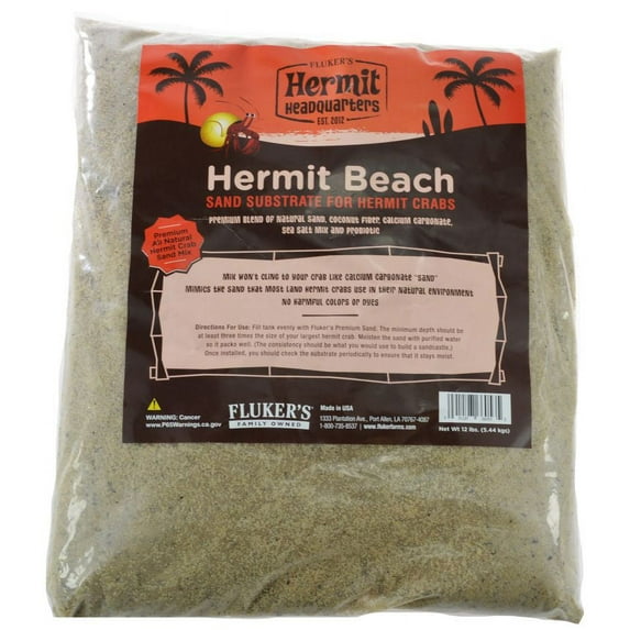 Flukers Premium Hermit Crab Substrate with Salt, Ideal for Pet's ...