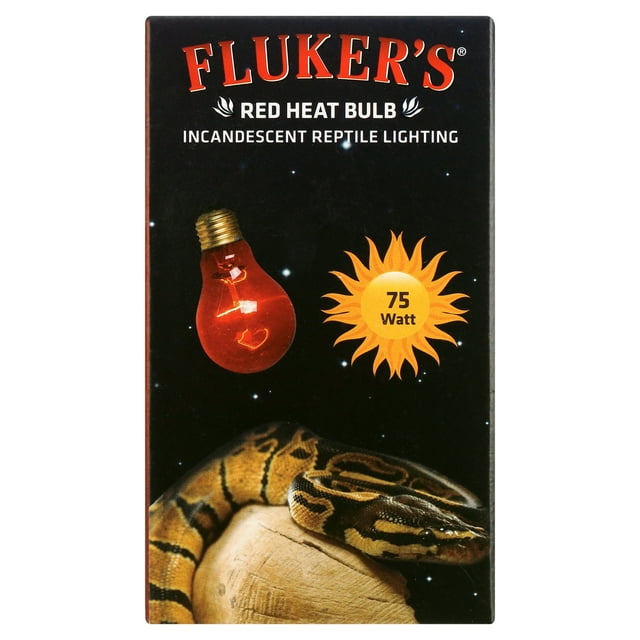 Flukers Red Heat Incandescent Bulb - 75 Watt - Walmart.com