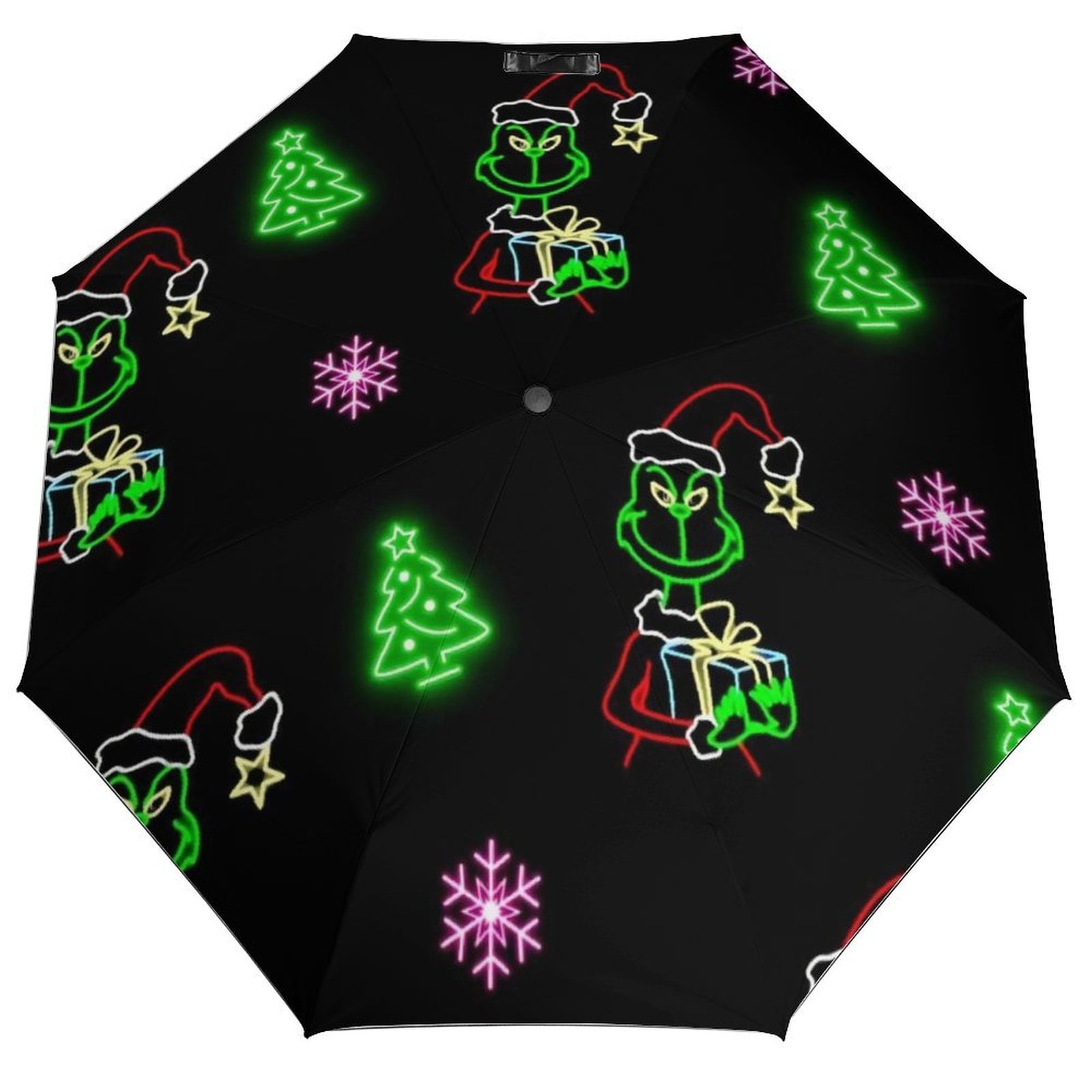 Fluorescence Grinch Umbrella,Kids Folding Umbrella Automatic Open-close ...