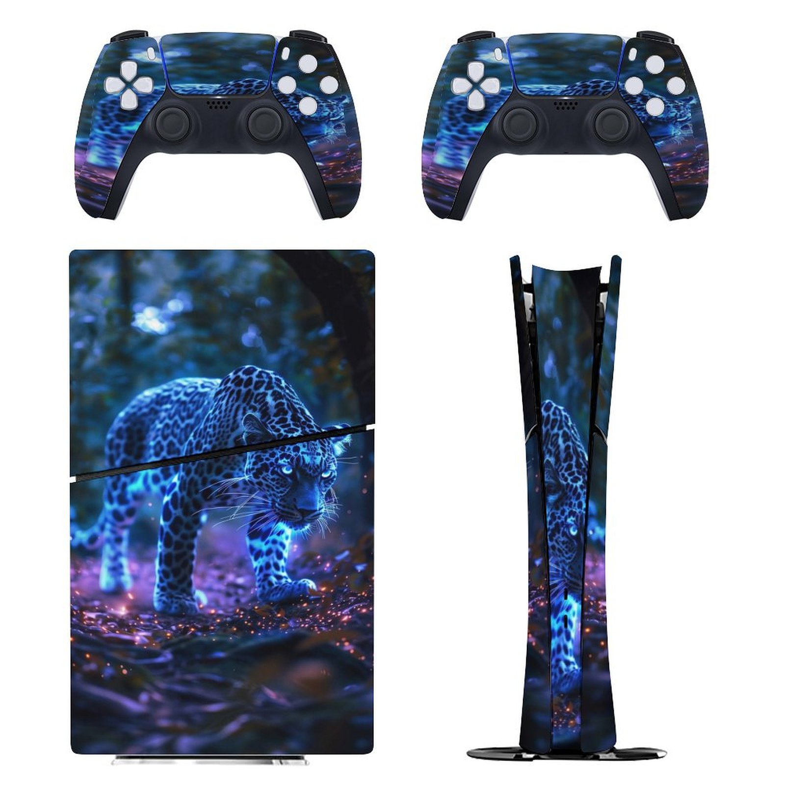 Fluorescence, Leopard PS5/PS5 Slim Digital Disc Skin Sticker For ...