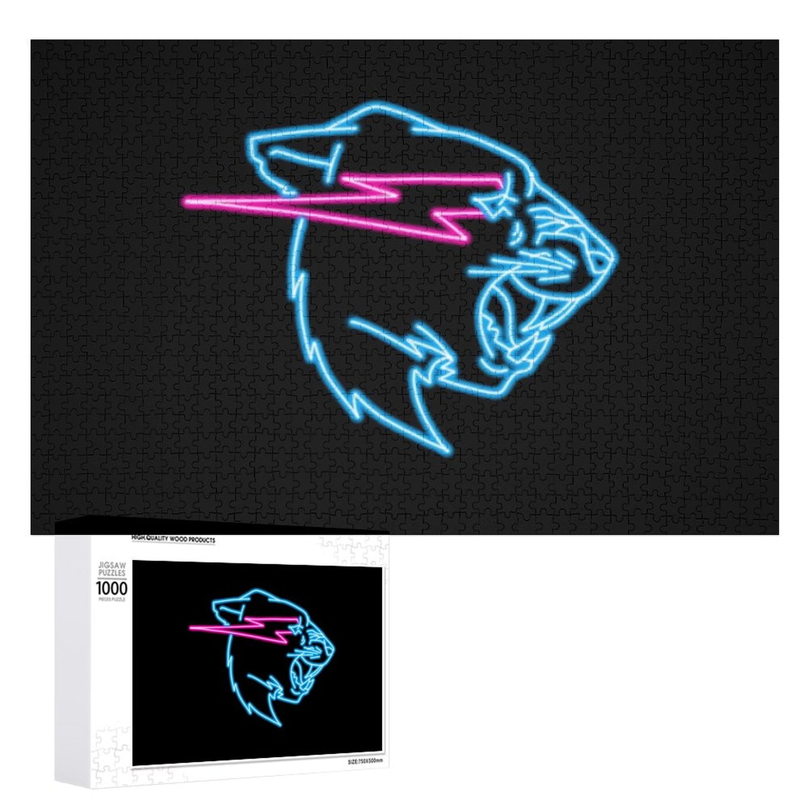 Fluorescence Mr Beast Jigsaw Puzzles 1000 Pieces Cartoons Puzzle ...