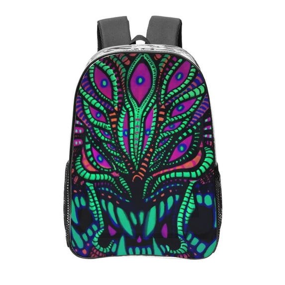 Fluorescent Basics Transparent Backpack School See Through Plastic ...
