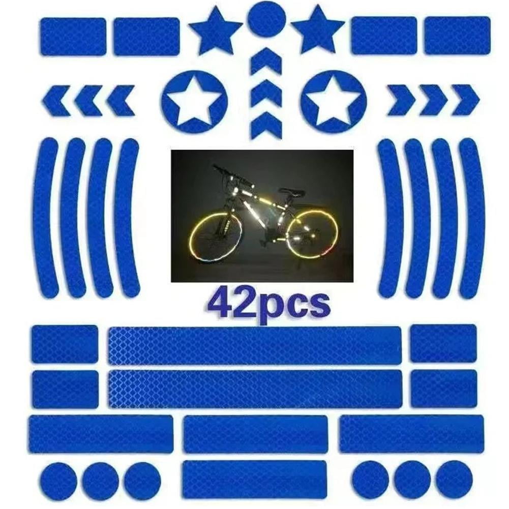 Fluorescent Blue Bicycle Fluorescent Warning Reflective Sticker Bicycle ...