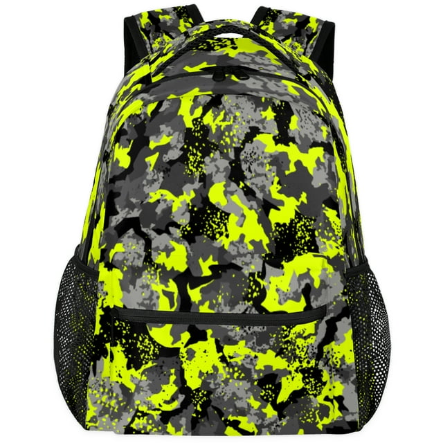 Fluorescent Camouflage Backpack School Bookbag for Boys Girl, Laptop ...