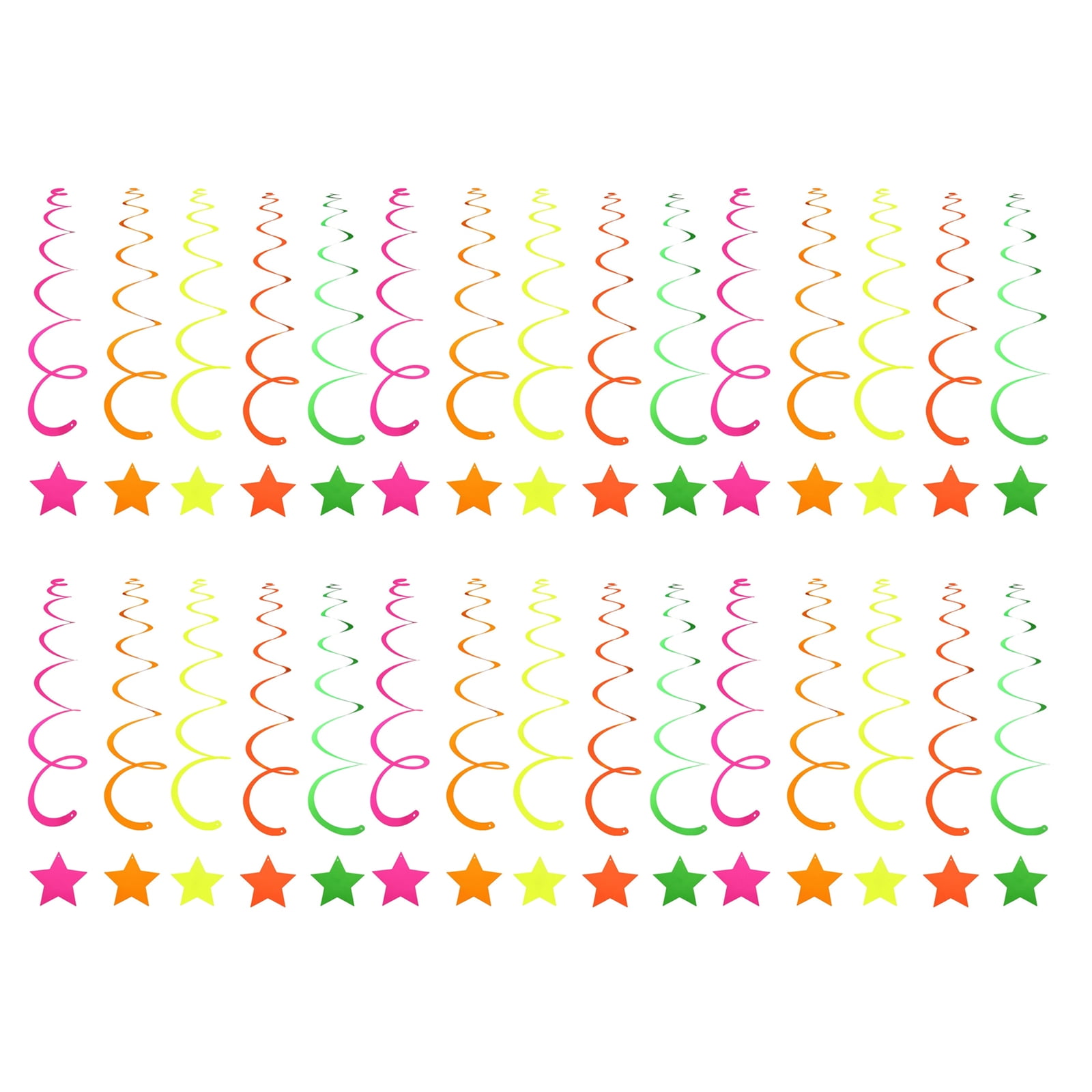 Fluorescent Color Star Pendant Swirls Ornament Ceiling Swirls ...