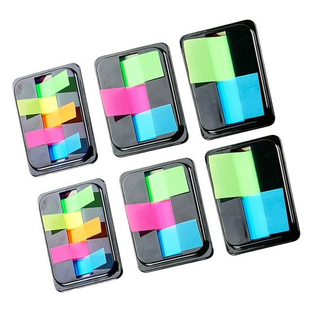 Fluorescent Colored Tabs Sticky Reminders 6 Boxes Labels Highlight ...