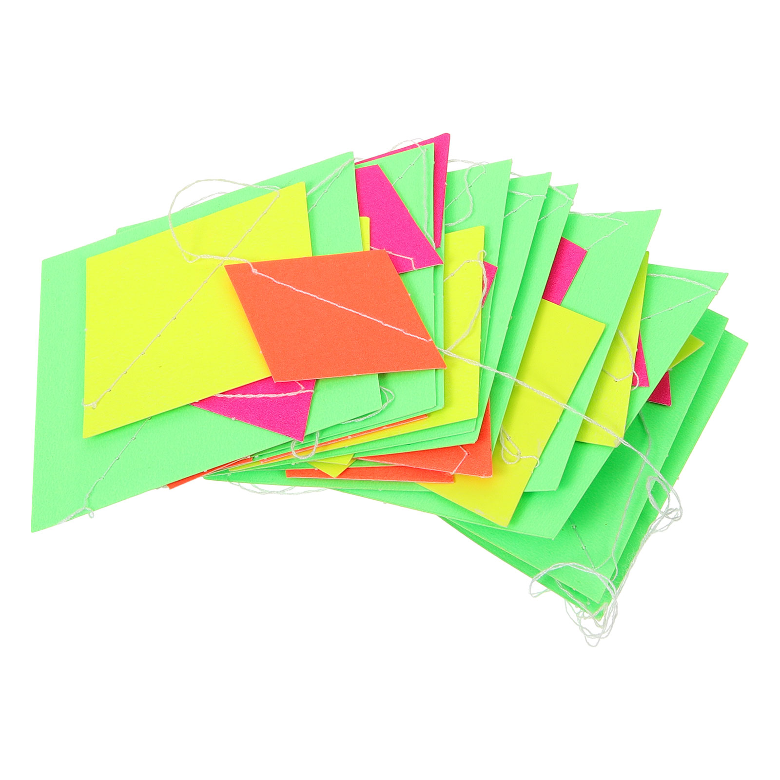FENGGUIQU Glow in the Dark Multi Color Rhomboid Paper Gar for Party ...