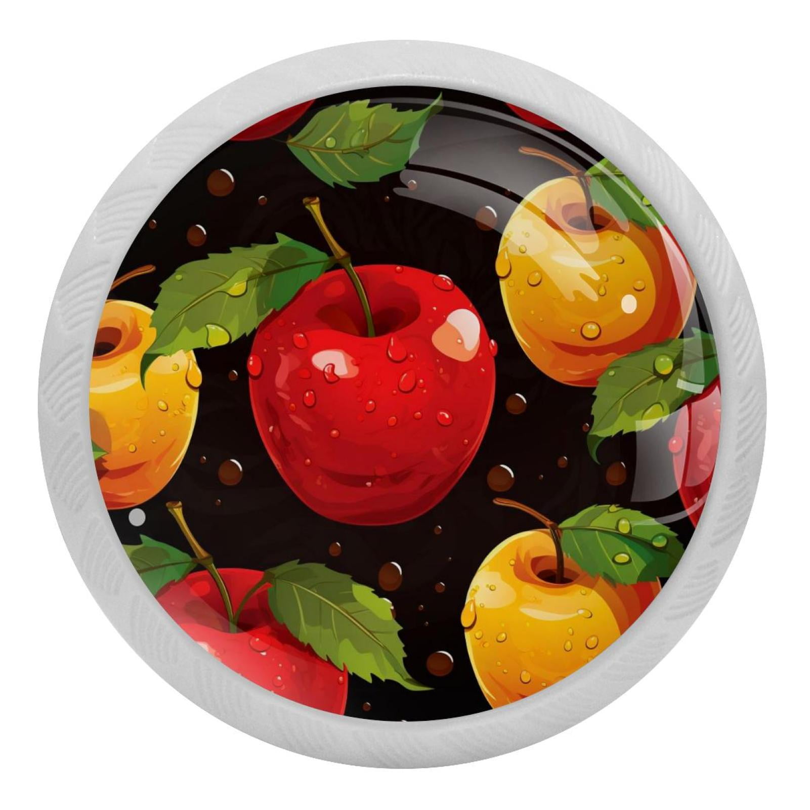 Fluorescent Drawer Pulls with Screws: Round 4-Pack, Glow-in-the-Dark Cabinet Handles, Wardrobe ...