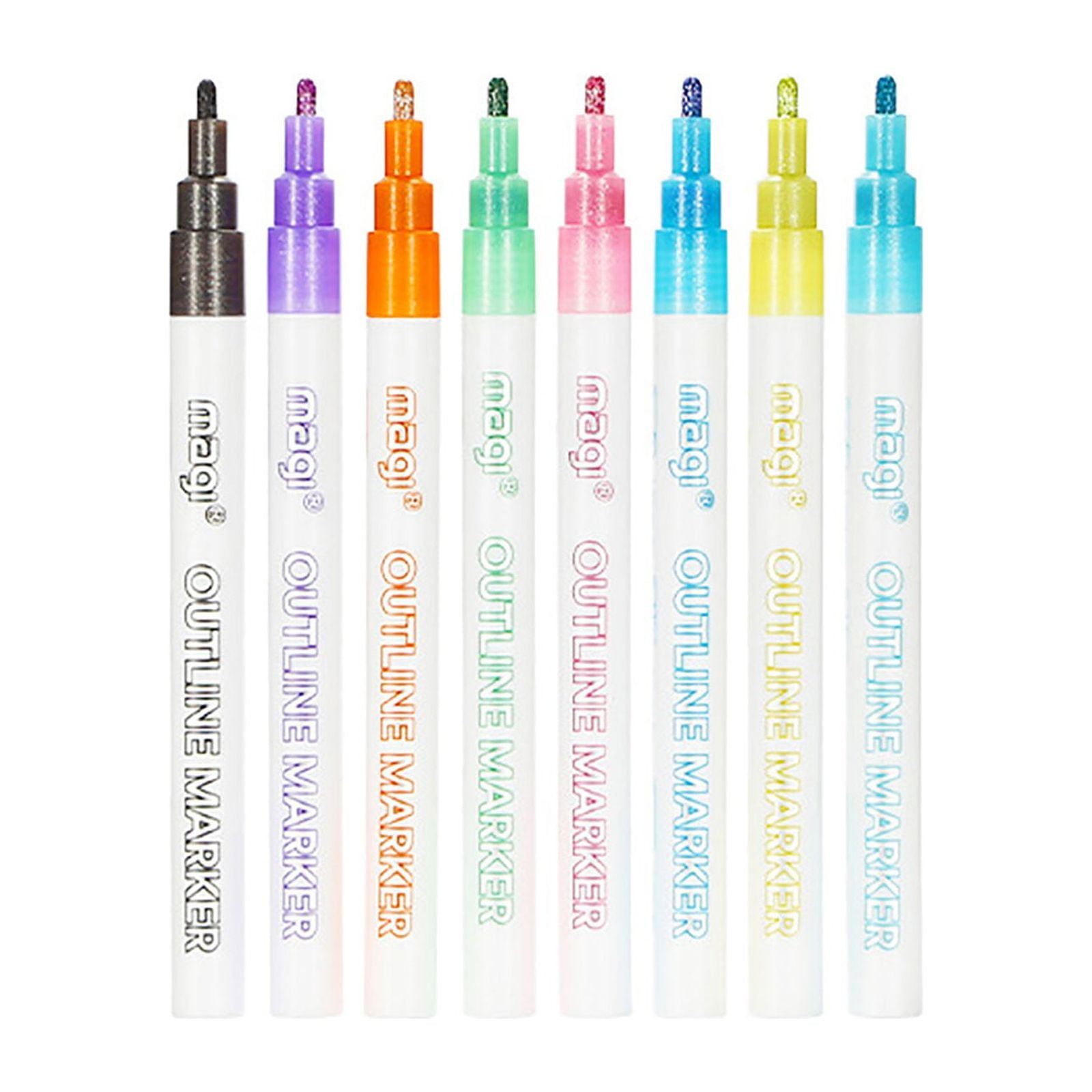 Fluorescent Dream Double-Line Pen Color Hand-Painted Outline Marker ...