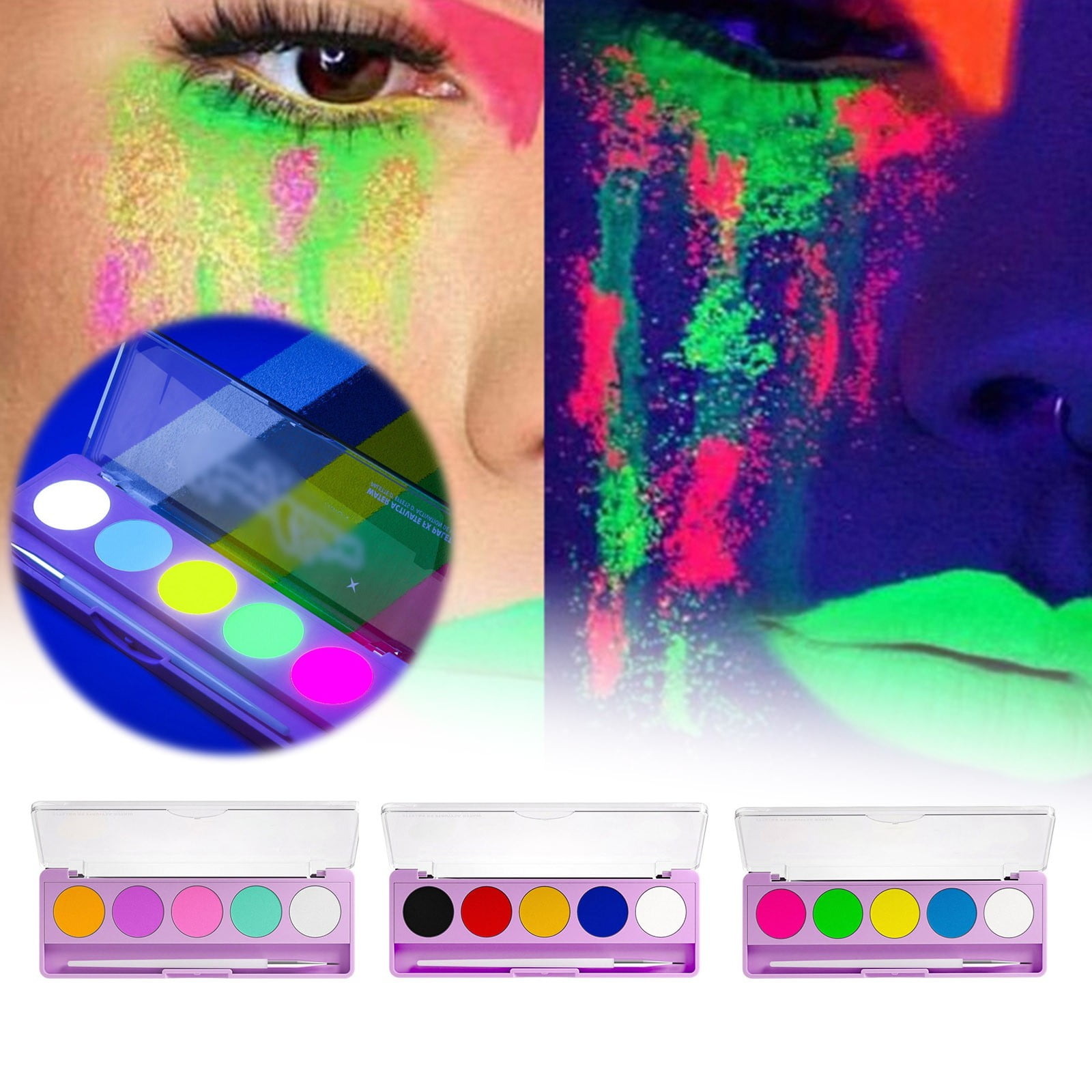 Fluorescent Face Painting Water Soluble Human Face Painting Stage ...