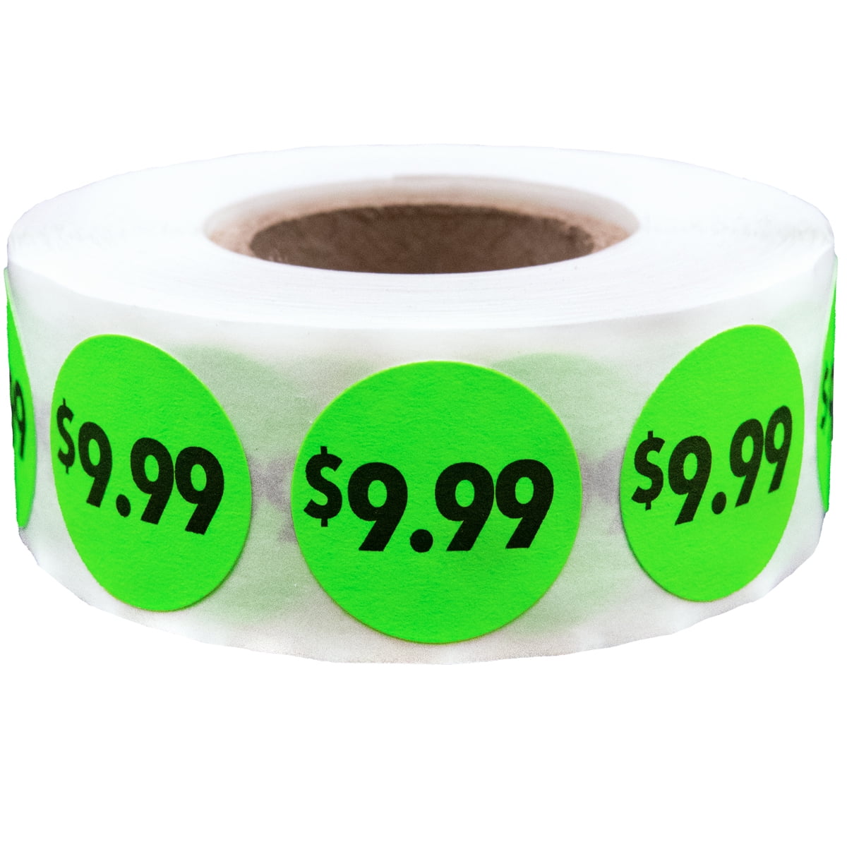 Fluorescent Green $9.99 Pricing Stickers | 0.75" Inch Round | 500 Pack ...