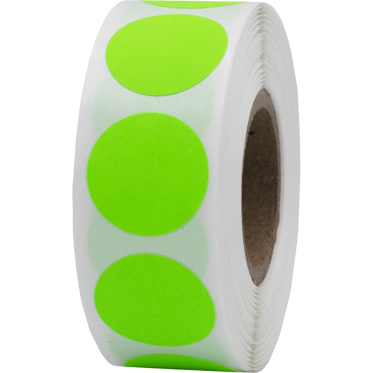 Fluorescent Green Circle Dot Stickers | 0.75" Inch Round | 500 Pack ...