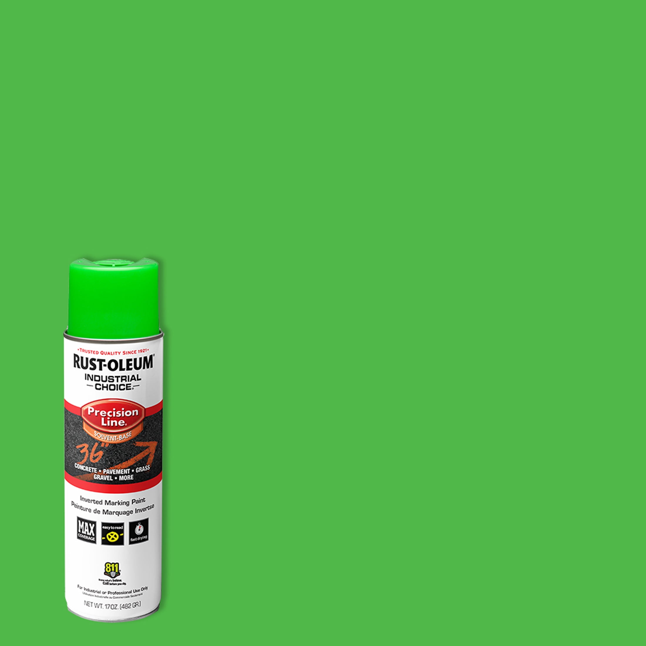 12 Pack, Fluorescent Green, Rust-Oleum Precision Line Marking Flat ...