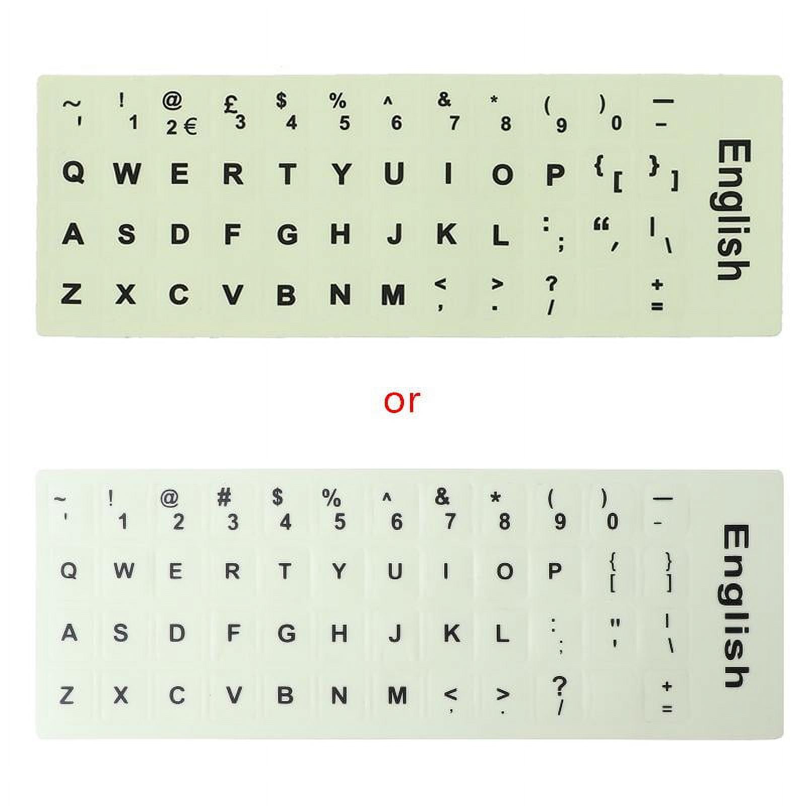 Fluorescent Keyboard Stickers Luminous Waterproof Keyboard Protective ...