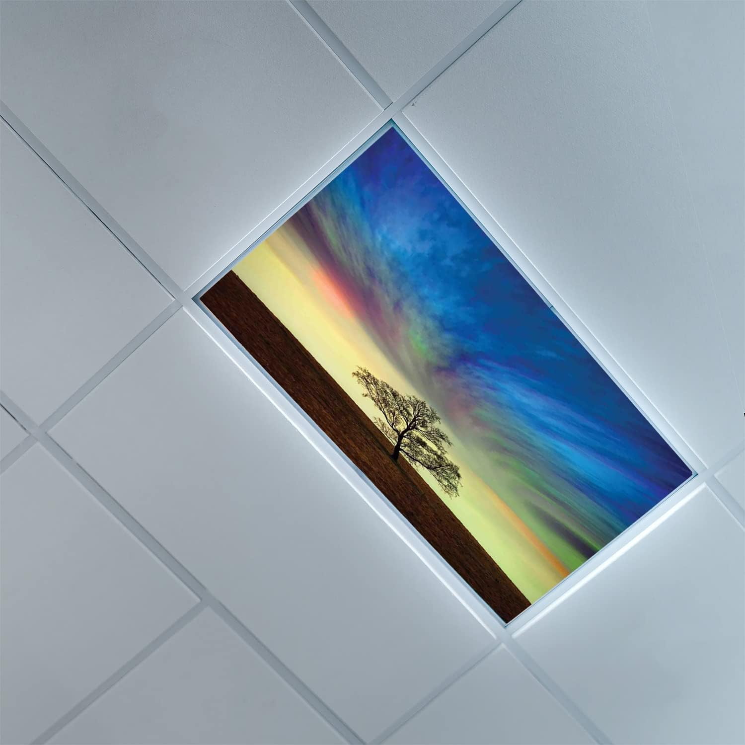 Fluorescent Light Cover Decorative Ceiling Light Filters,Tree Pattern ...