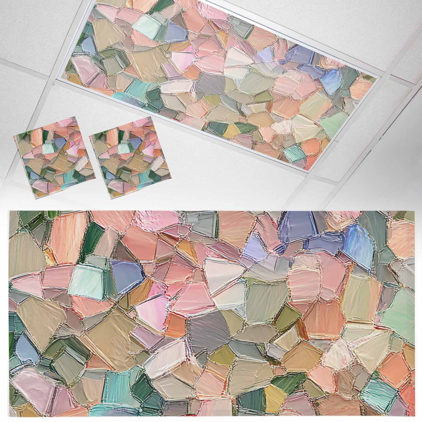 Fluorescent Light Covers 2 Pack 4x2 ft Oil Painting Ceiling Light ...