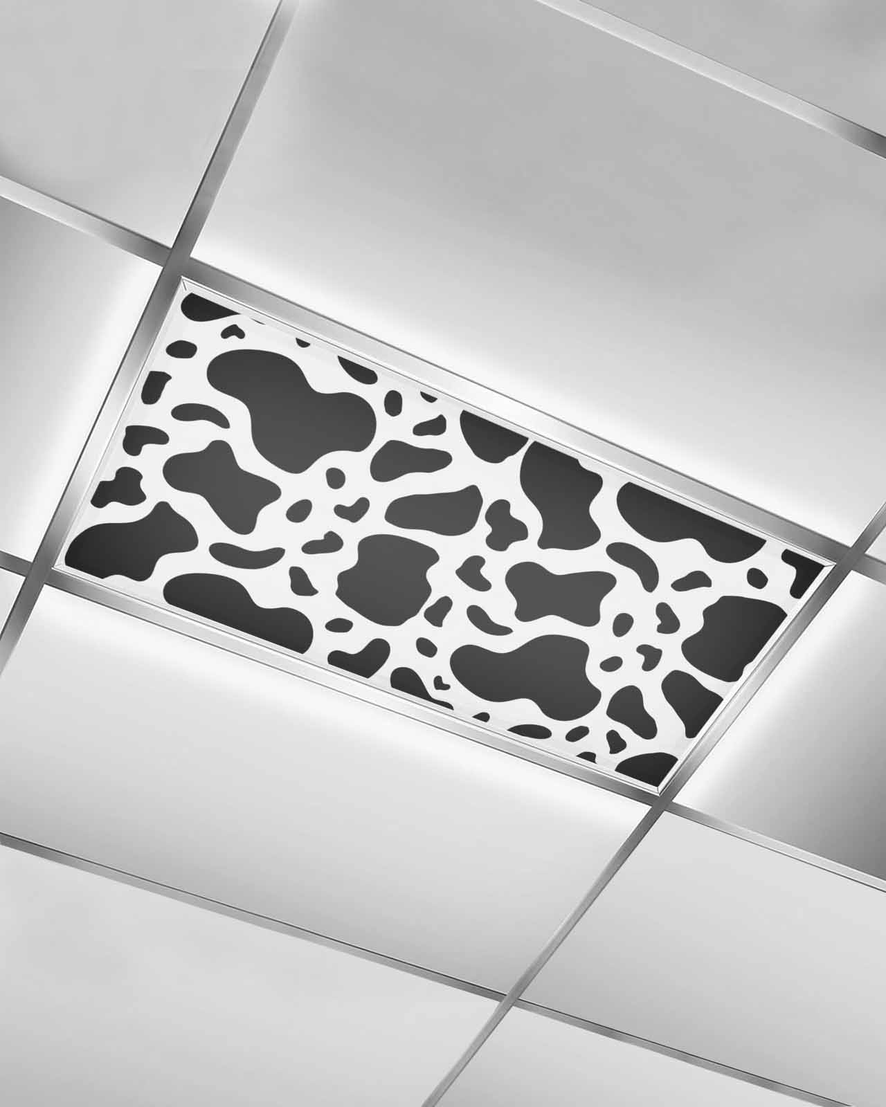 Fluorescent Light Covers for Ceiling Lights 1 Pack, Black and White ...