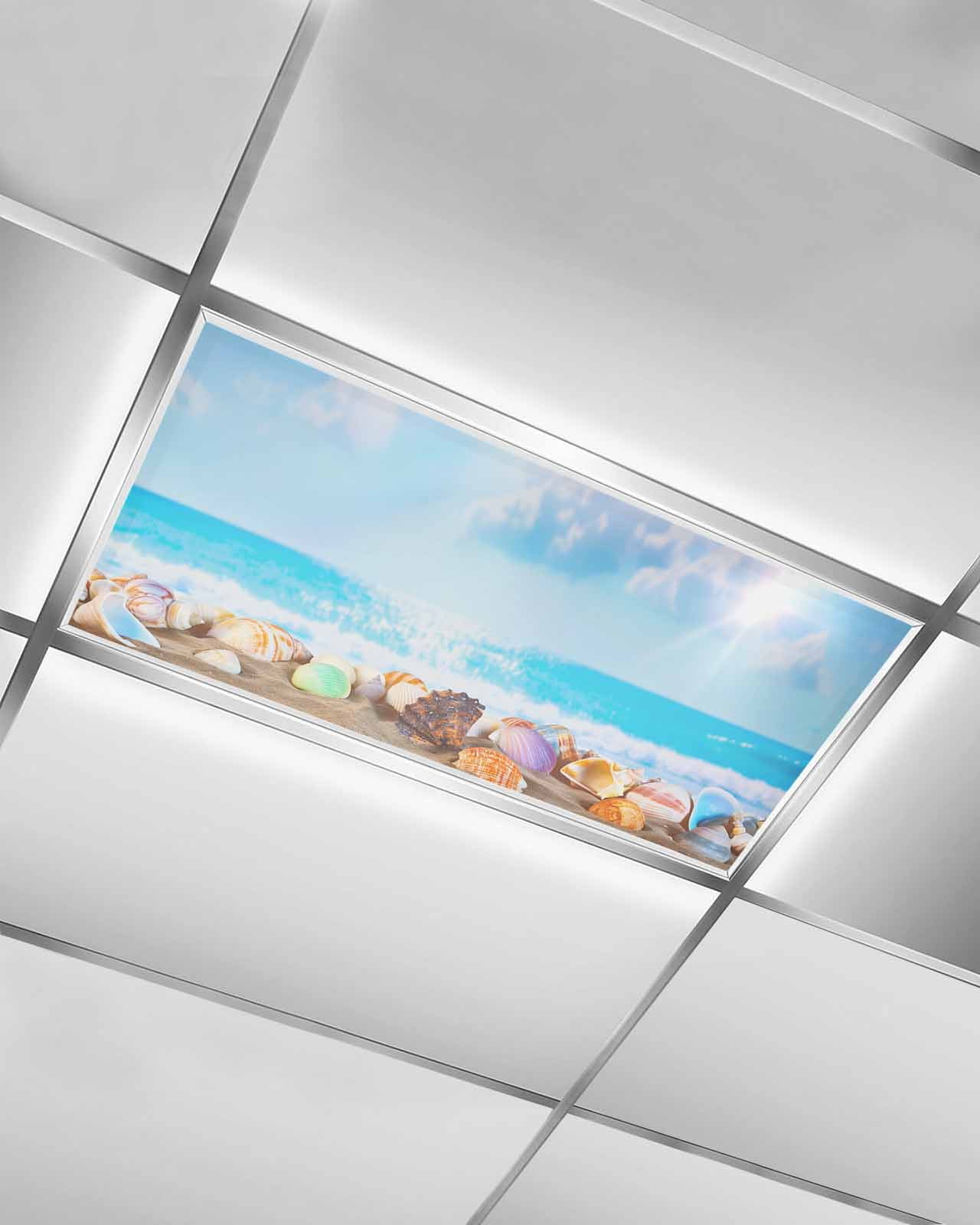 Fluorescent Light Covers for Ceiling Lights 1 Pack, Blue Coastal ...