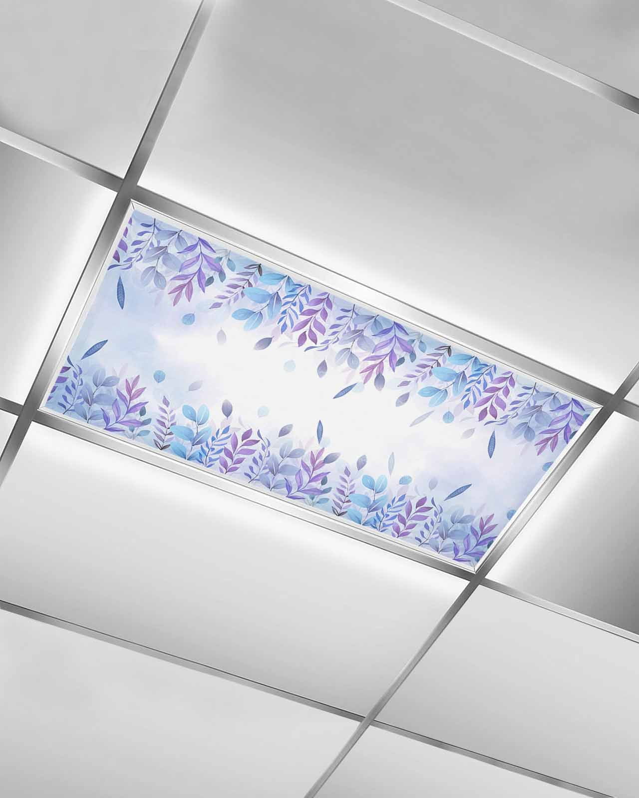 Fluorescent Light Covers for Ceiling Lights 1 Pack, Blue Purple ...