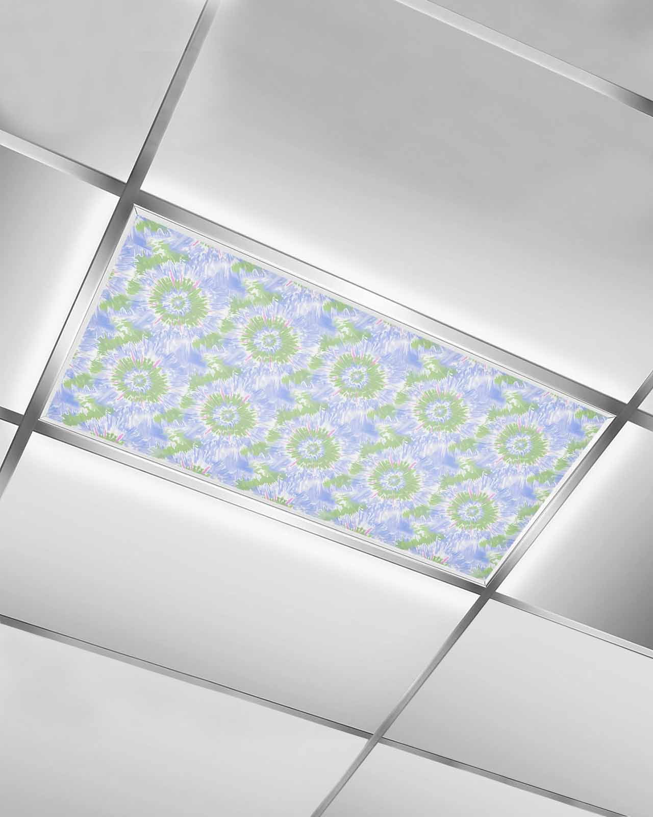 Fluorescent Light Covers for Ceiling Lights 1 Pack, Blue Teal Magnetic ...