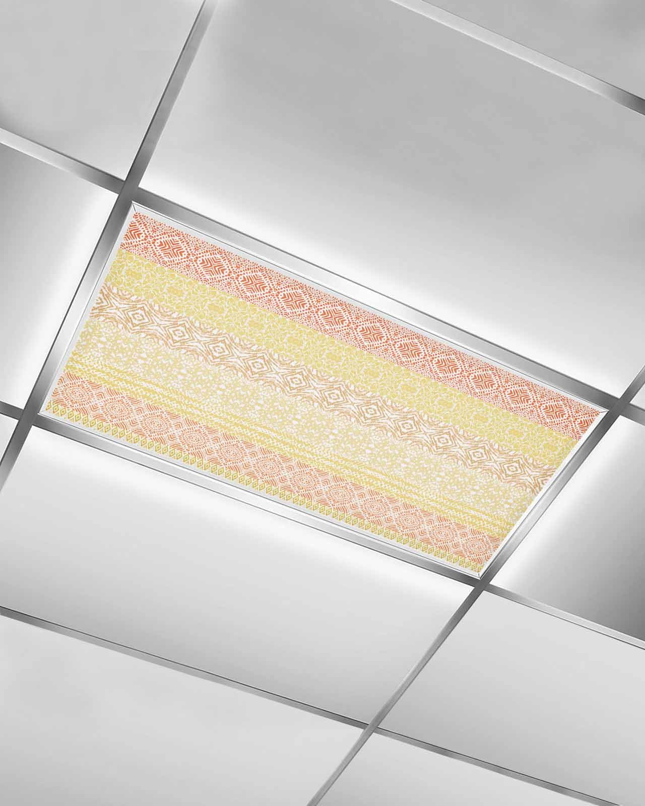 Fluorescent Light Covers for Ceiling Lights 1 Pack, Burnt Orange Yellow ...