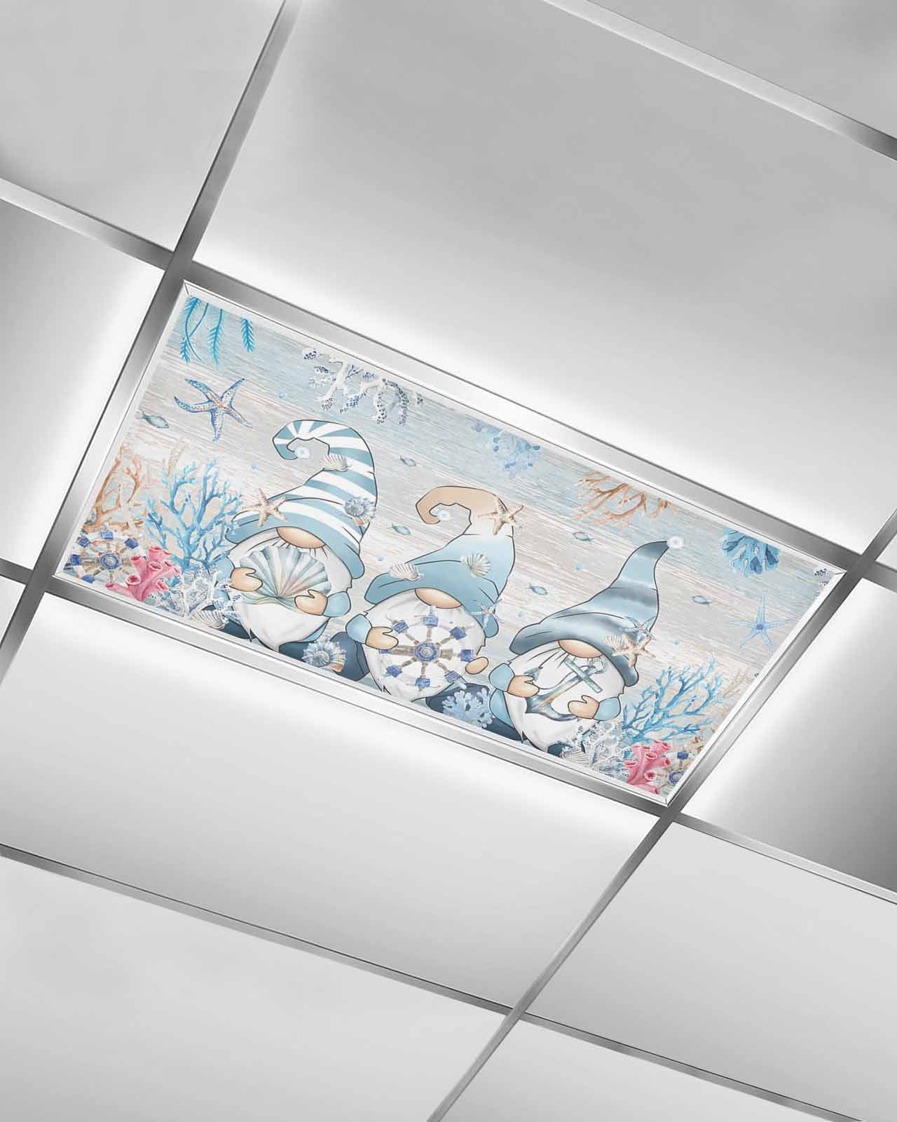 Fluorescent Light Covers for Ceiling Lights 1 Pack, Coastal Gnomes ...