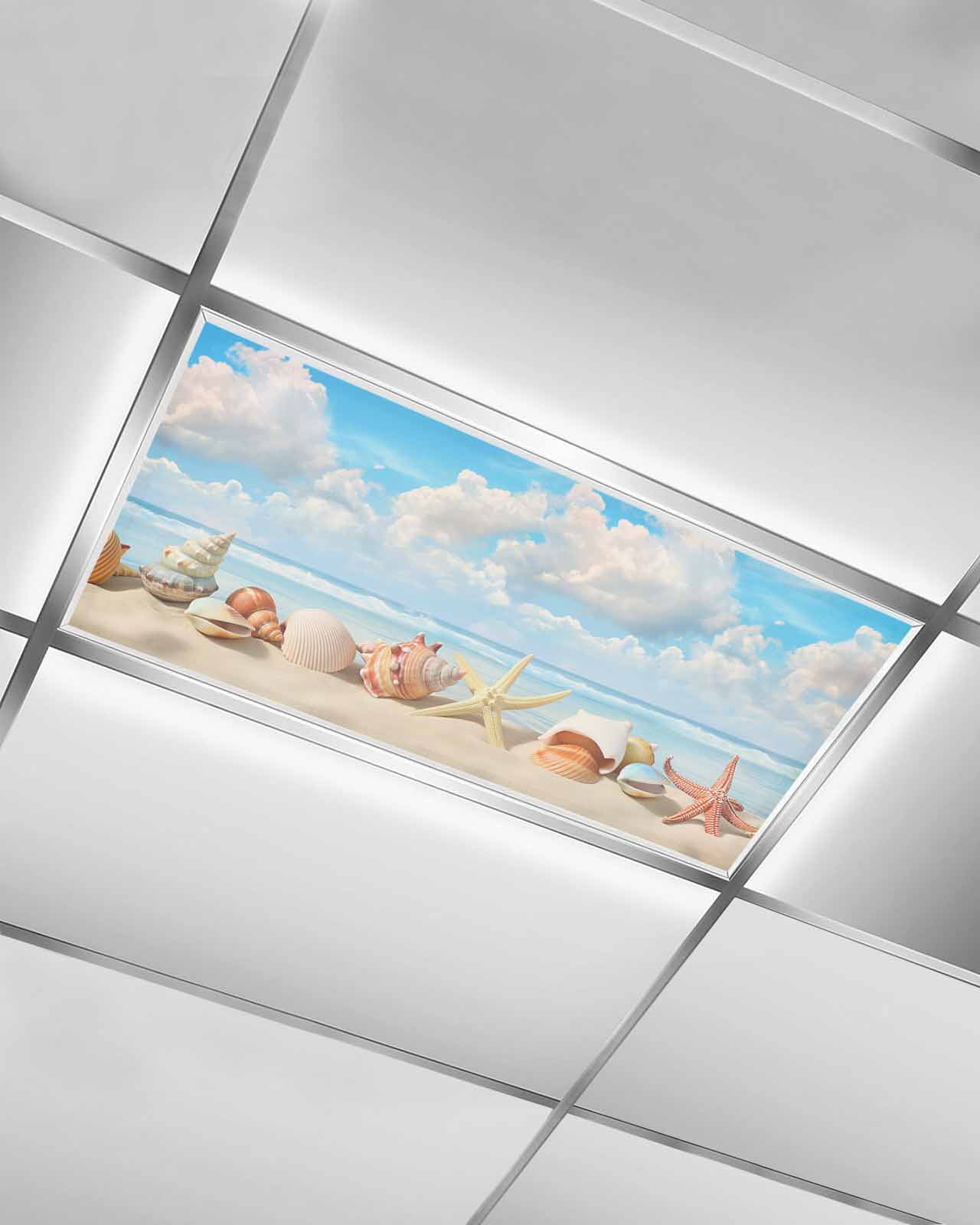 Fluorescent Light Covers for Ceiling Lights 1 Pack, Coastal Magnetic ...