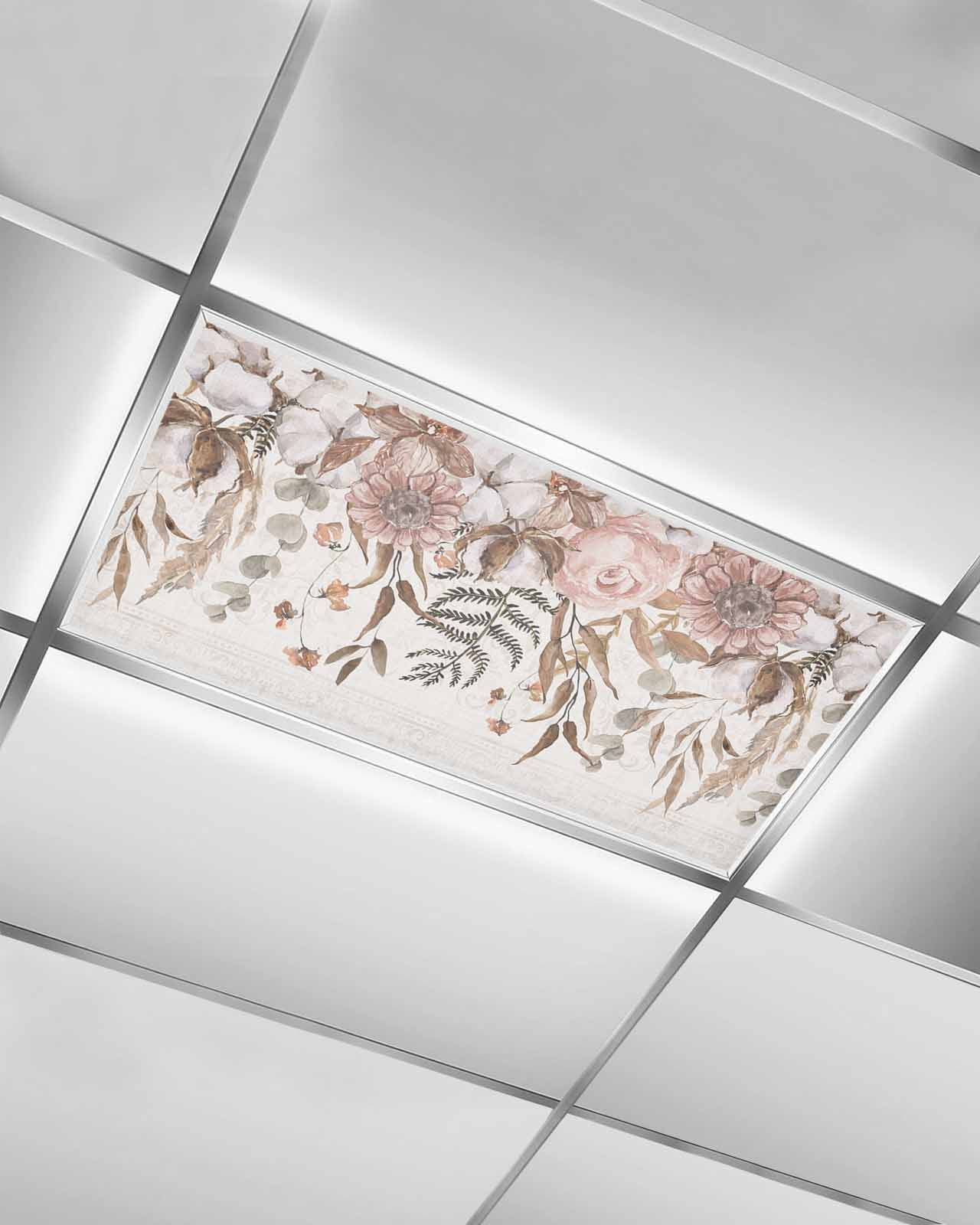 Fluorescent Light Covers for Ceiling Lights 1 Pack, Fall Botanical ...