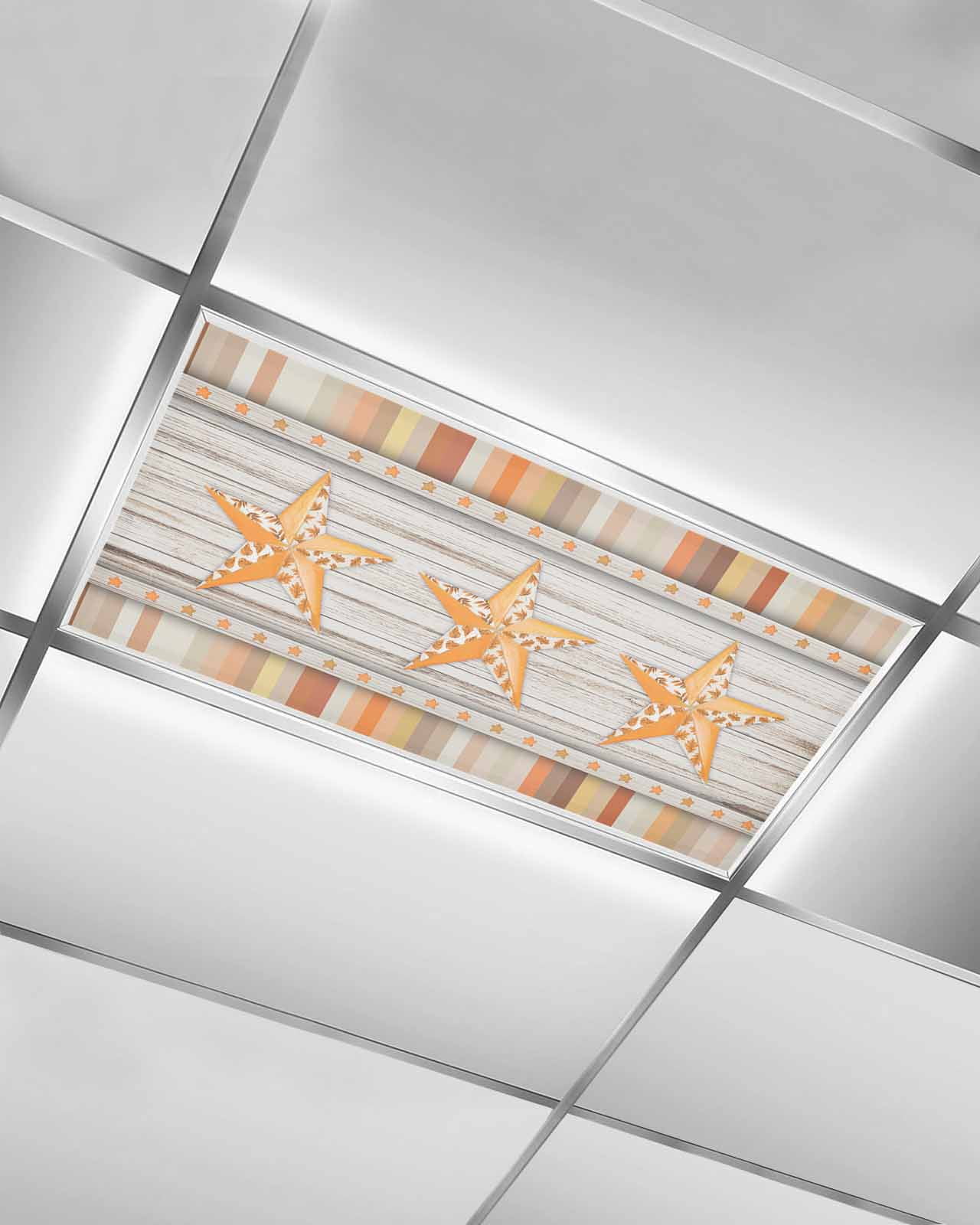 Fluorescent Light Covers for Ceiling Lights 1 Pack, Fall Country Star ...