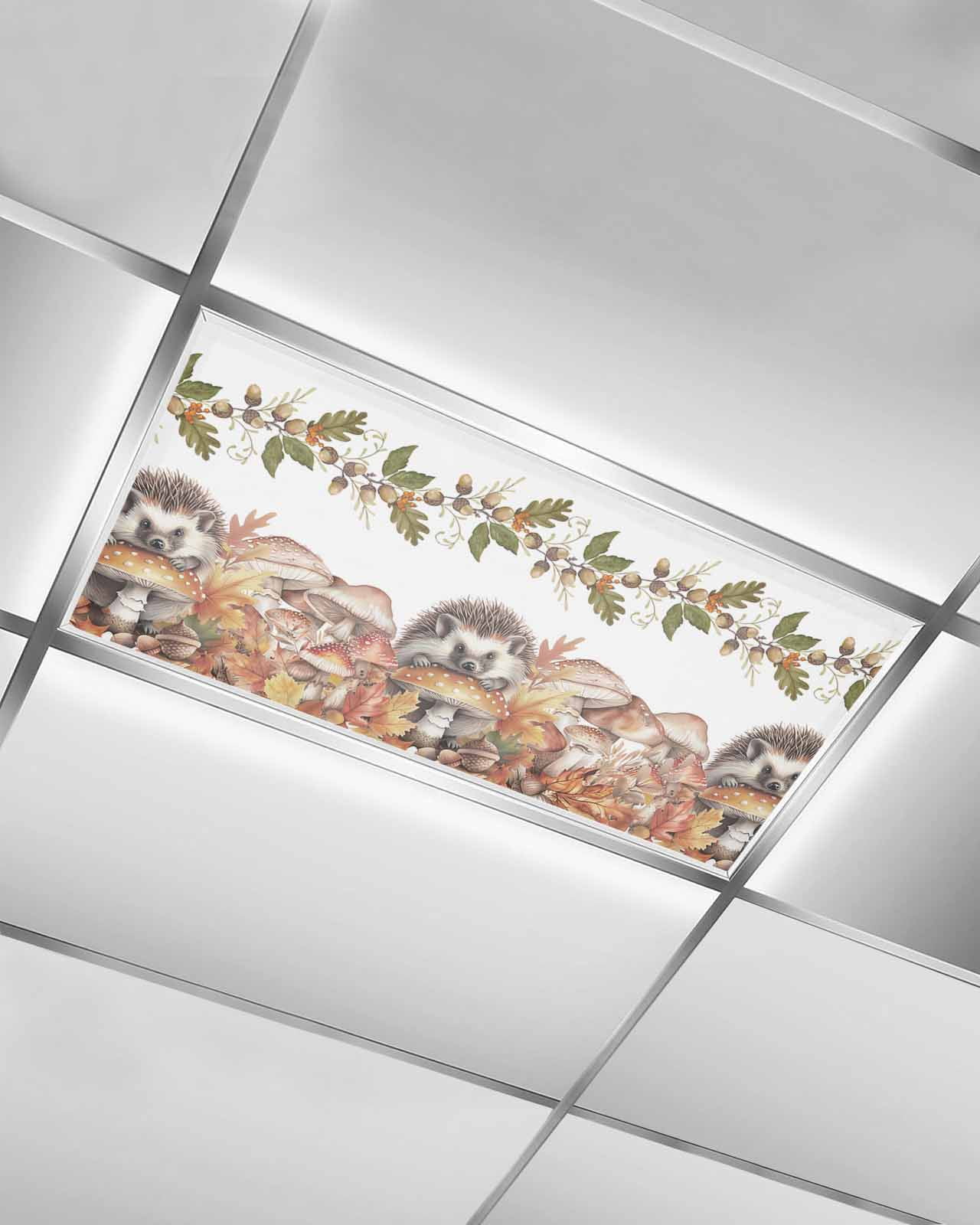 Fluorescent Light Covers for Ceiling Lights 1 Pack,Fall Mushroom ...
