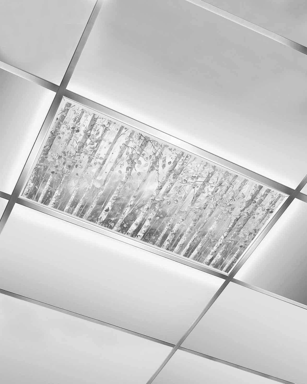 Fluorescent Light Covers for Ceiling Lights 1 Pack, Grey Forest ...