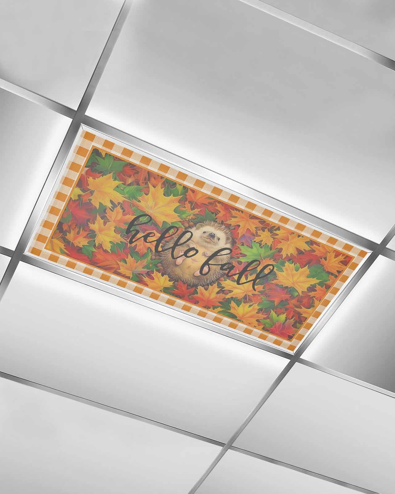 Fluorescent Light Covers for Ceiling Lights 1 Pack, Hello Fall Magnetic ...