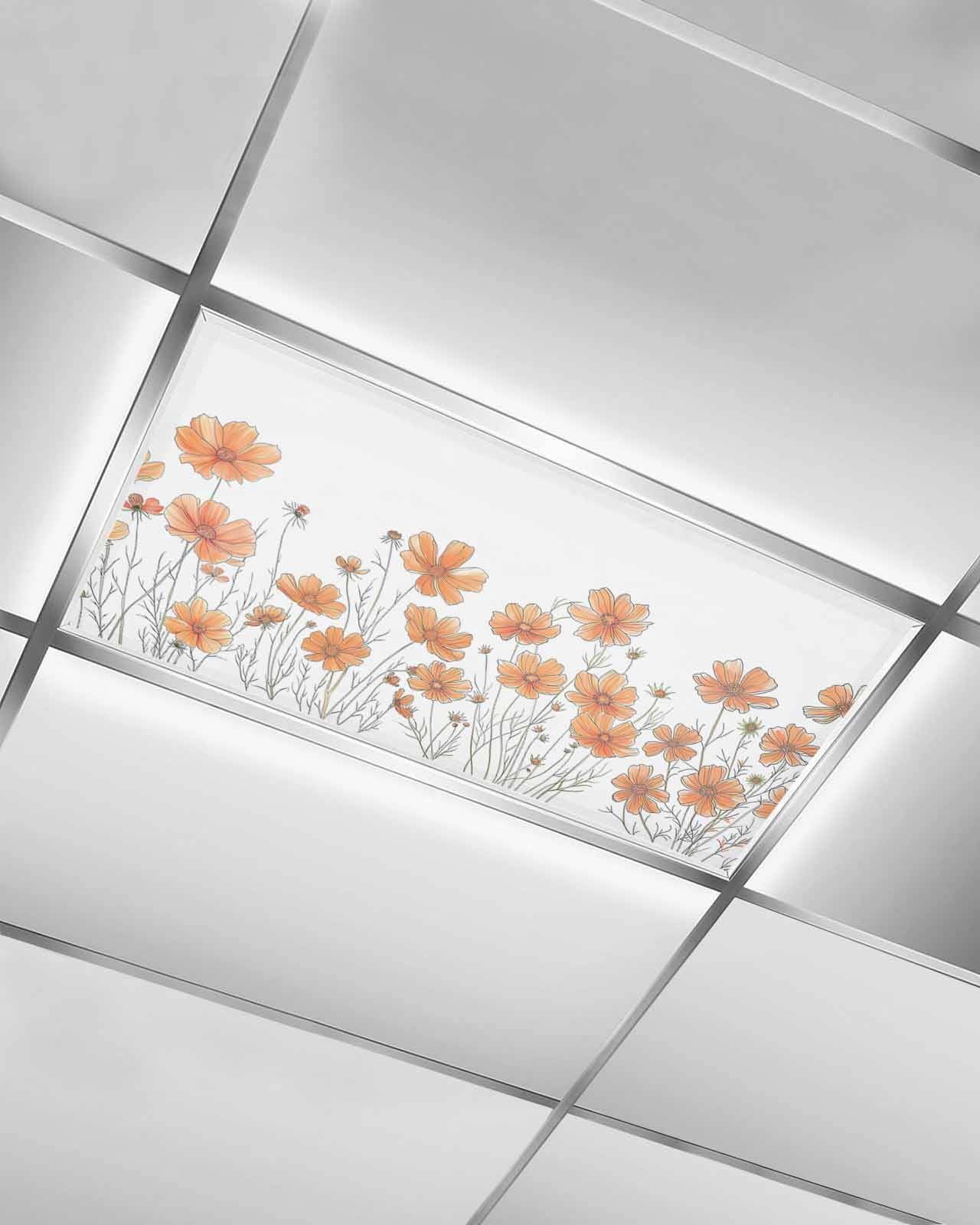 Fluorescent Light Covers for Ceiling Lights 1 Pack, Orange Spring ...