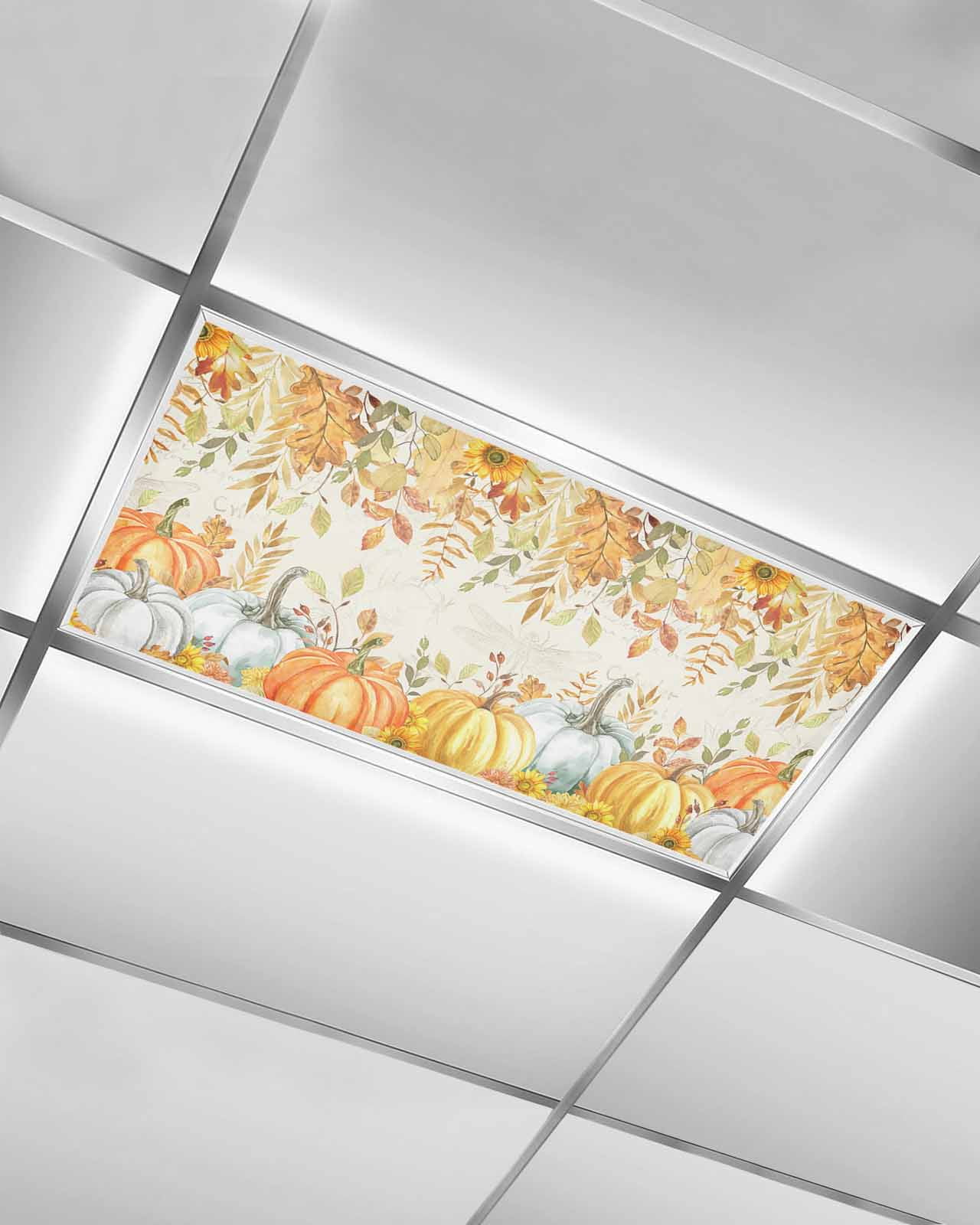 Fluorescent Light Covers for Ceiling Lights 1 Pack,Orange Yellow Fall ...