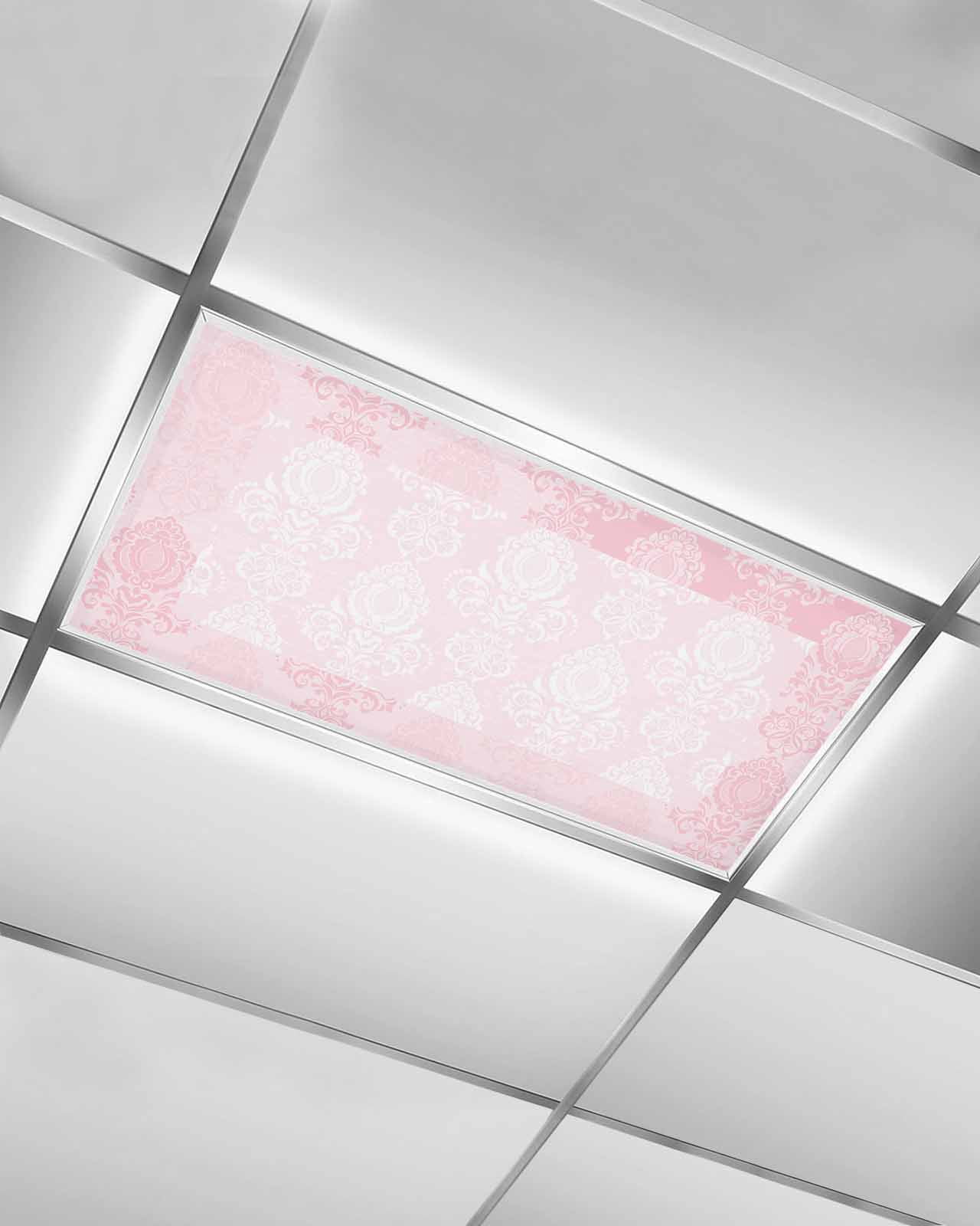 Fluorescent Light Covers for Ceiling Lights 1 Pack, Pink Boho Magnetic ...