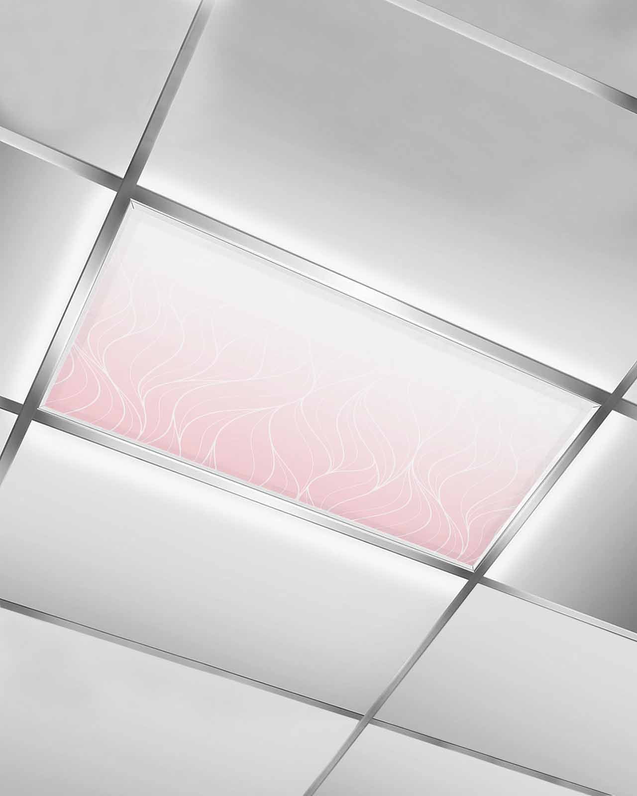 Fluorescent Light Covers for Ceiling Lights 1 Pack,Pink Ombre Lines ...
