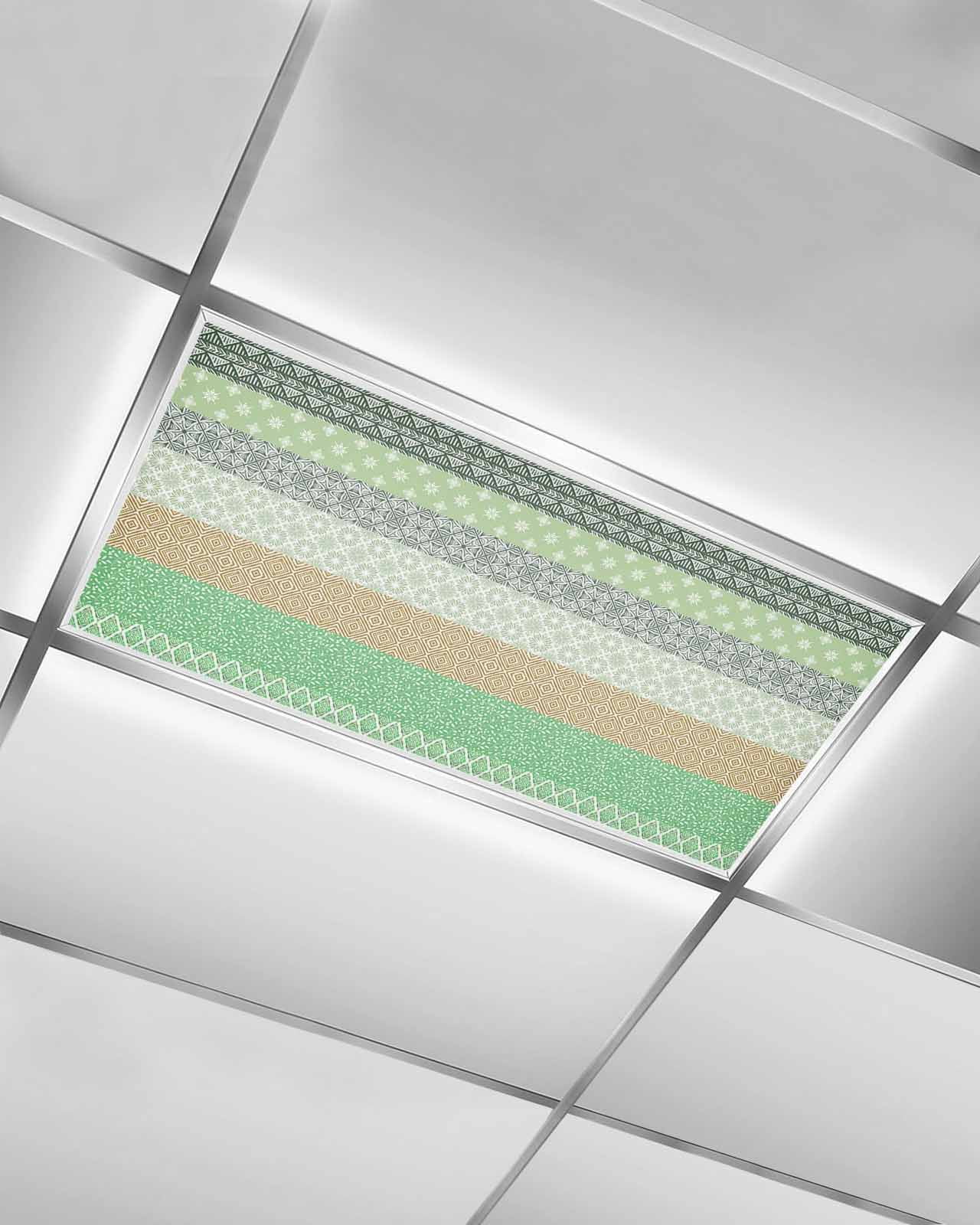 Fluorescent Light Covers for Ceiling Lights 1 Pack, Sage Green Teal ...