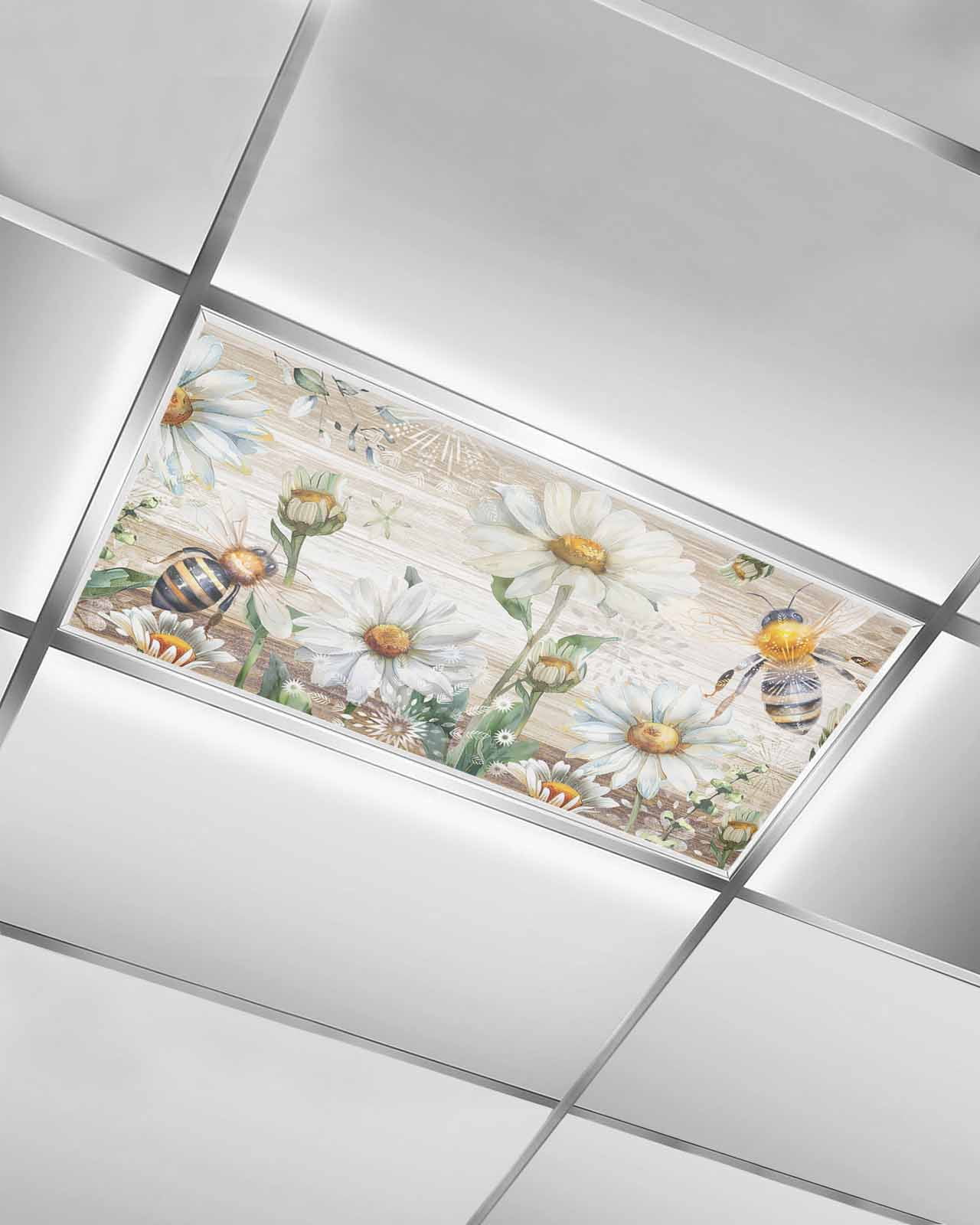 Fluorescent Light Covers for Ceiling Lights 1 Pack,Summer Botanical ...
