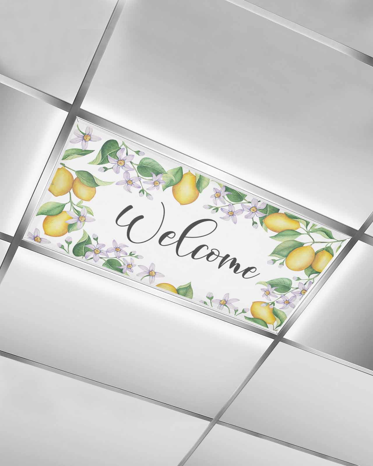 Fluorescent Light Covers for Ceiling Lights 1 Pack, Summer Lemon ...
