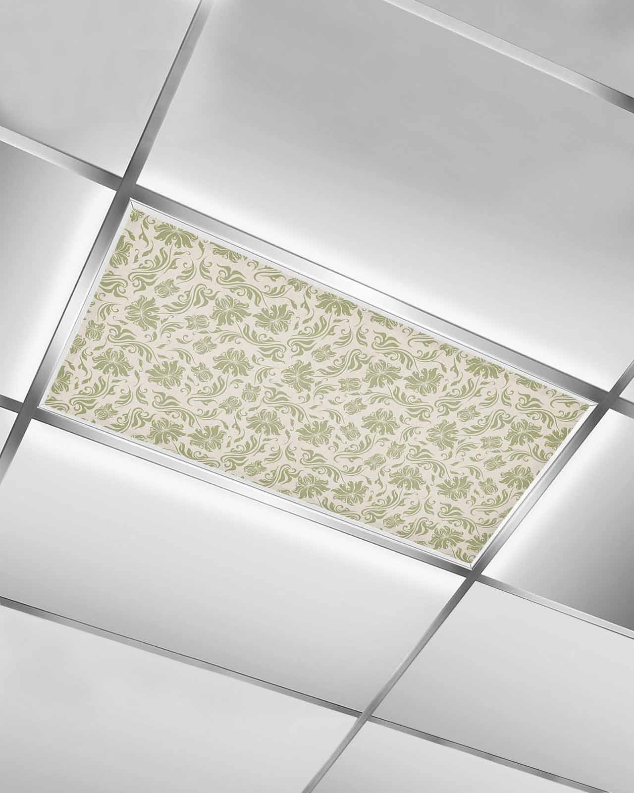 Fluorescent Light Covers for Ceiling Lights 1 Pack, Vintage Botanical ...