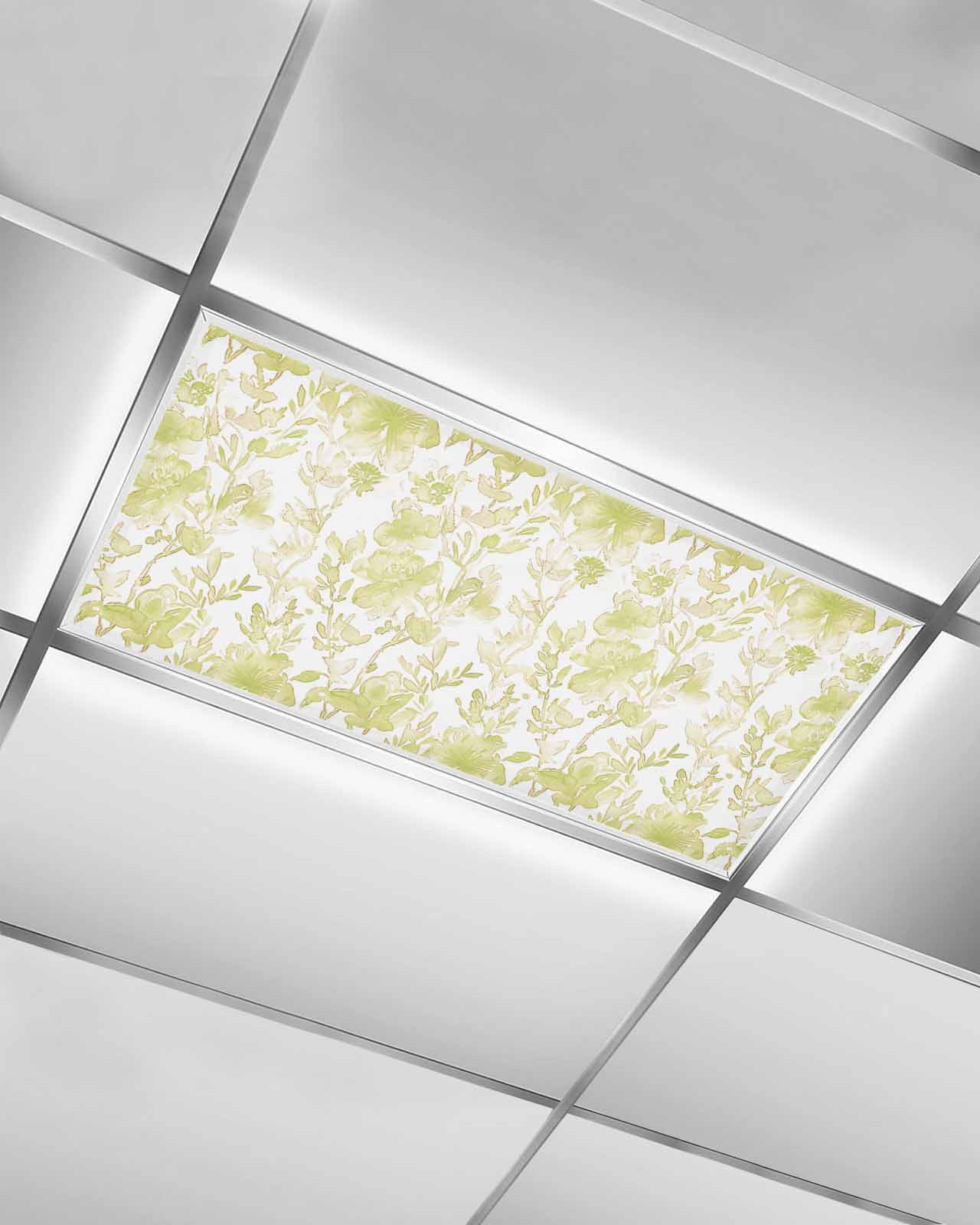 Fluorescent Light Covers for Ceiling Lights 1 Pack, Watercolor Yellow ...