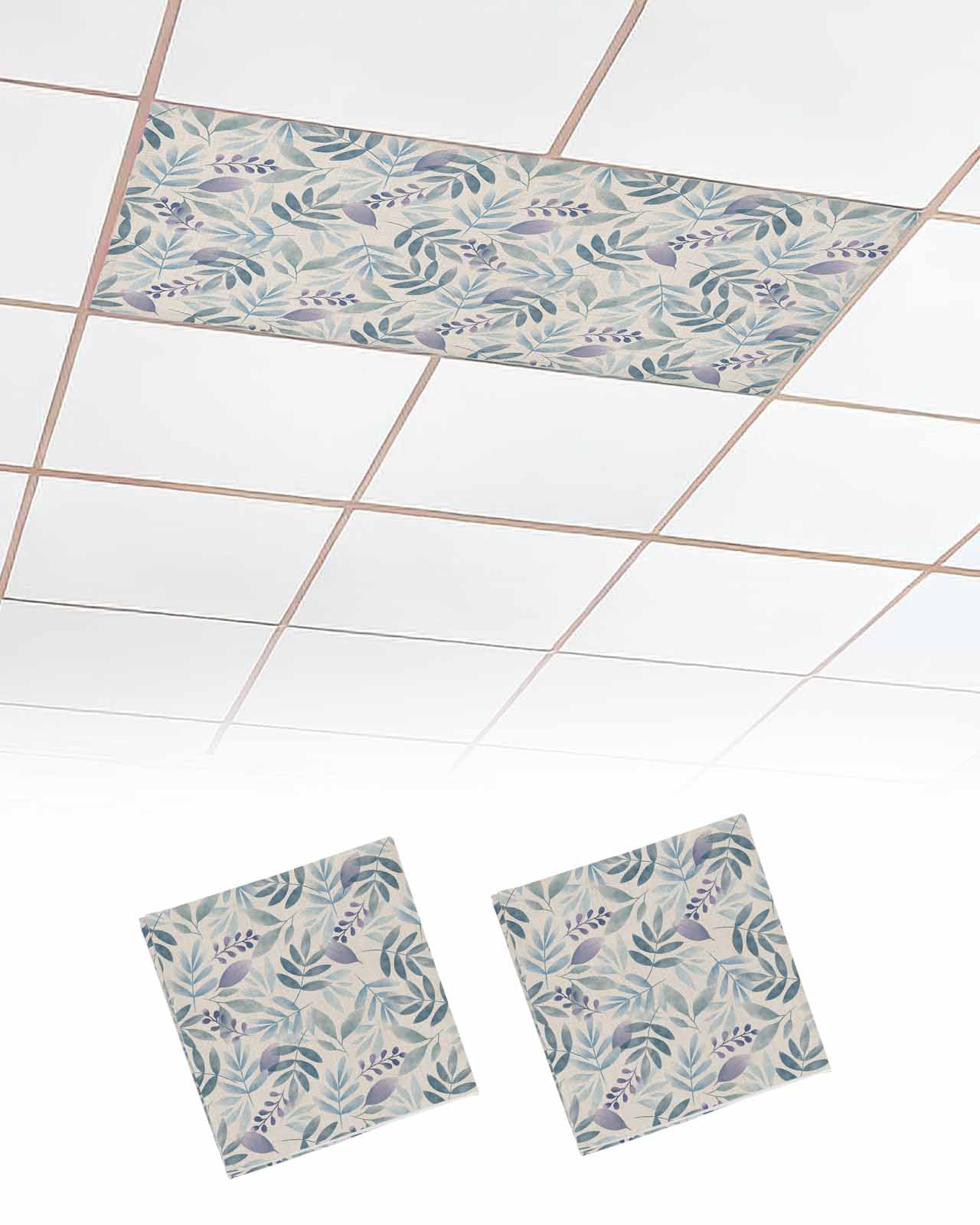 Fluorescent Light Covers for Ceiling Lights 2 Pack, Blue Purple ...