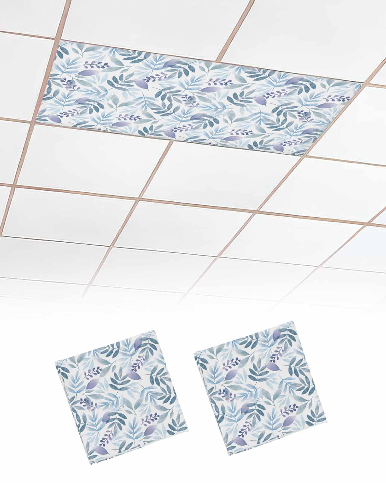 Fluorescent Light Covers for Ceiling Lights 2 Pack,Blue Purple ...