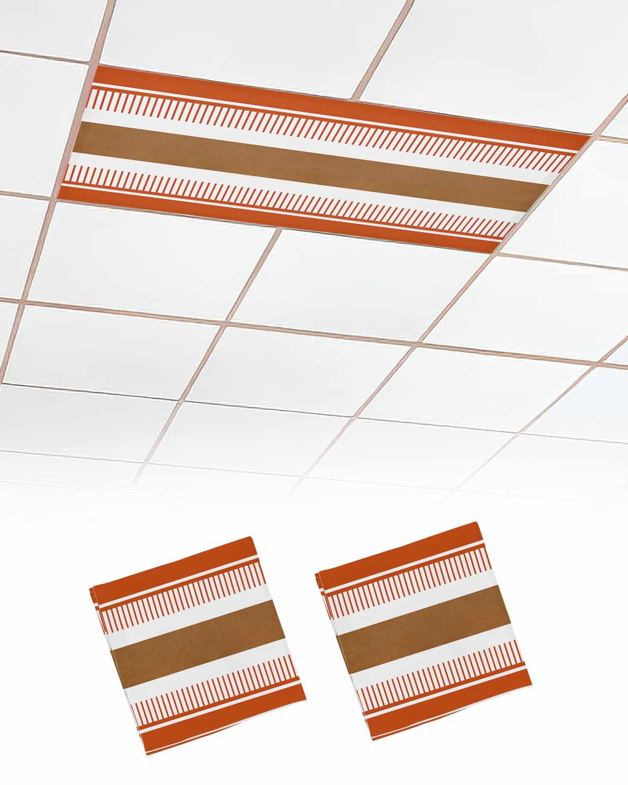 Fluorescent Light Covers for Ceiling Lights 2 Pack, Burnt Orange ...