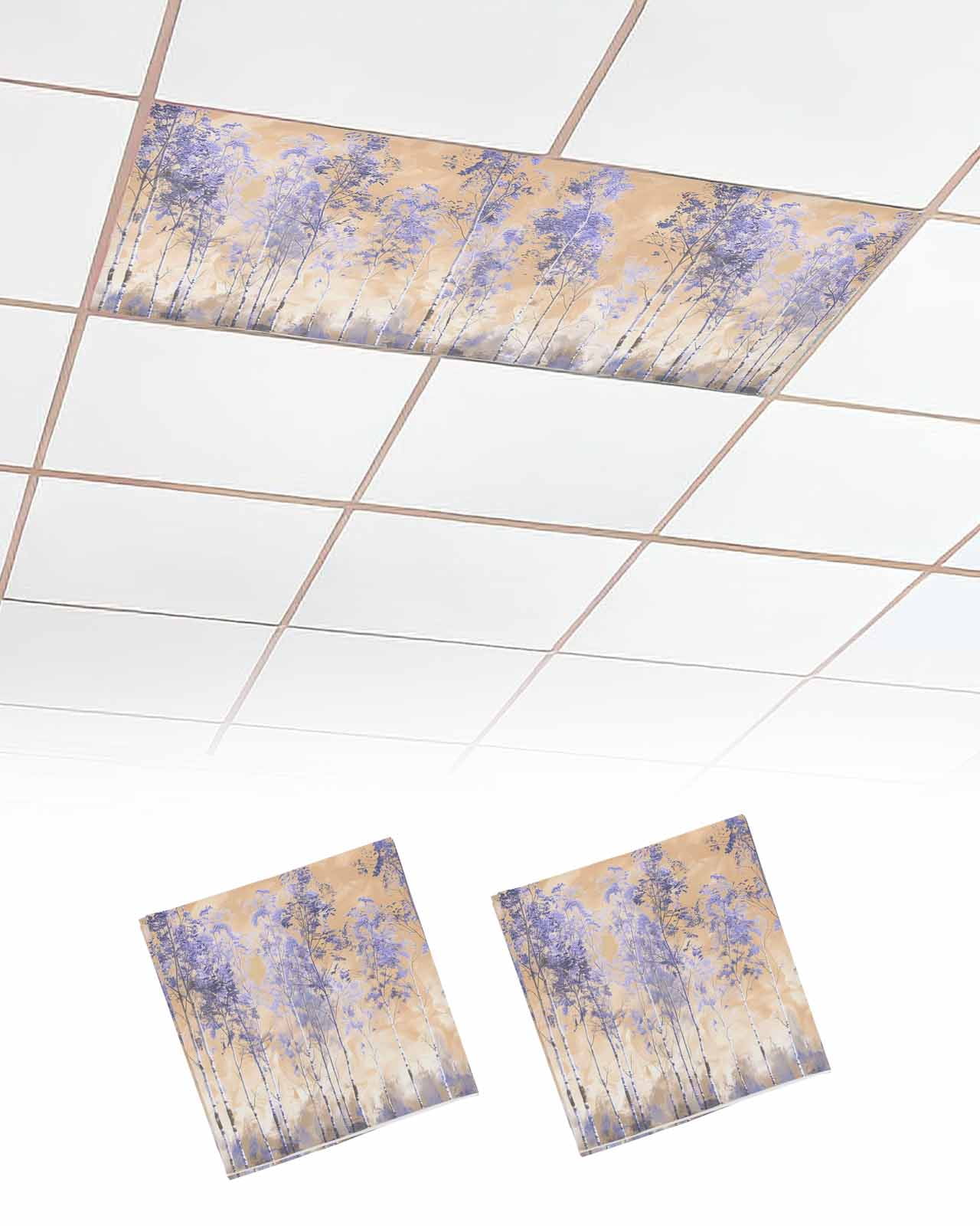 Fluorescent Light Covers for Ceiling Lights 2 Pack, Contemporary Orange ...