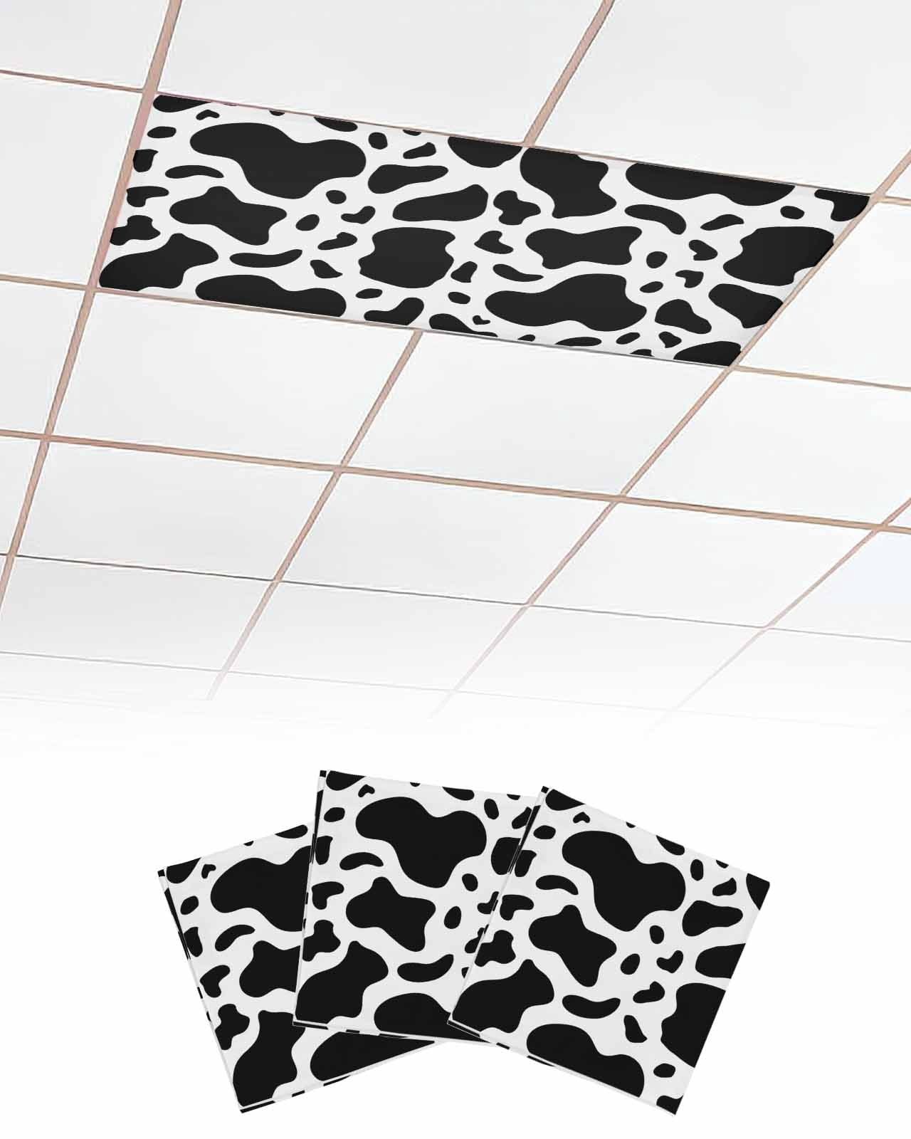 Fluorescent Light Covers for Ceiling Lights 3 Pack, Black and White ...