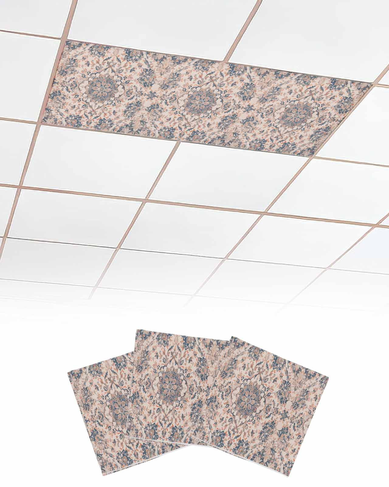 Fluorescent Light Covers for Ceiling Lights 3 Pack, Boho Vintage ...